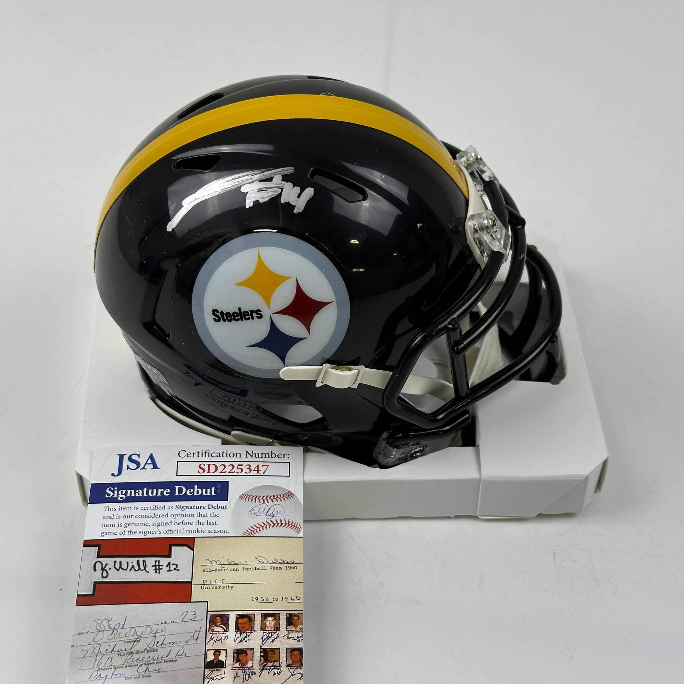 Autographed/Signed George Pickens Pittsburgh Steelers Mini Football ...
