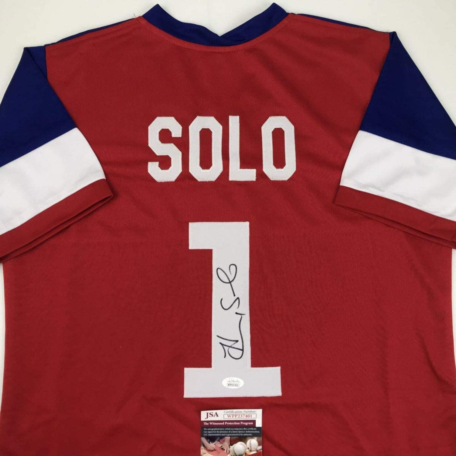 Autographed/Signed Hope Solo Red/White/Blue Soccer Team USA World Cup ...