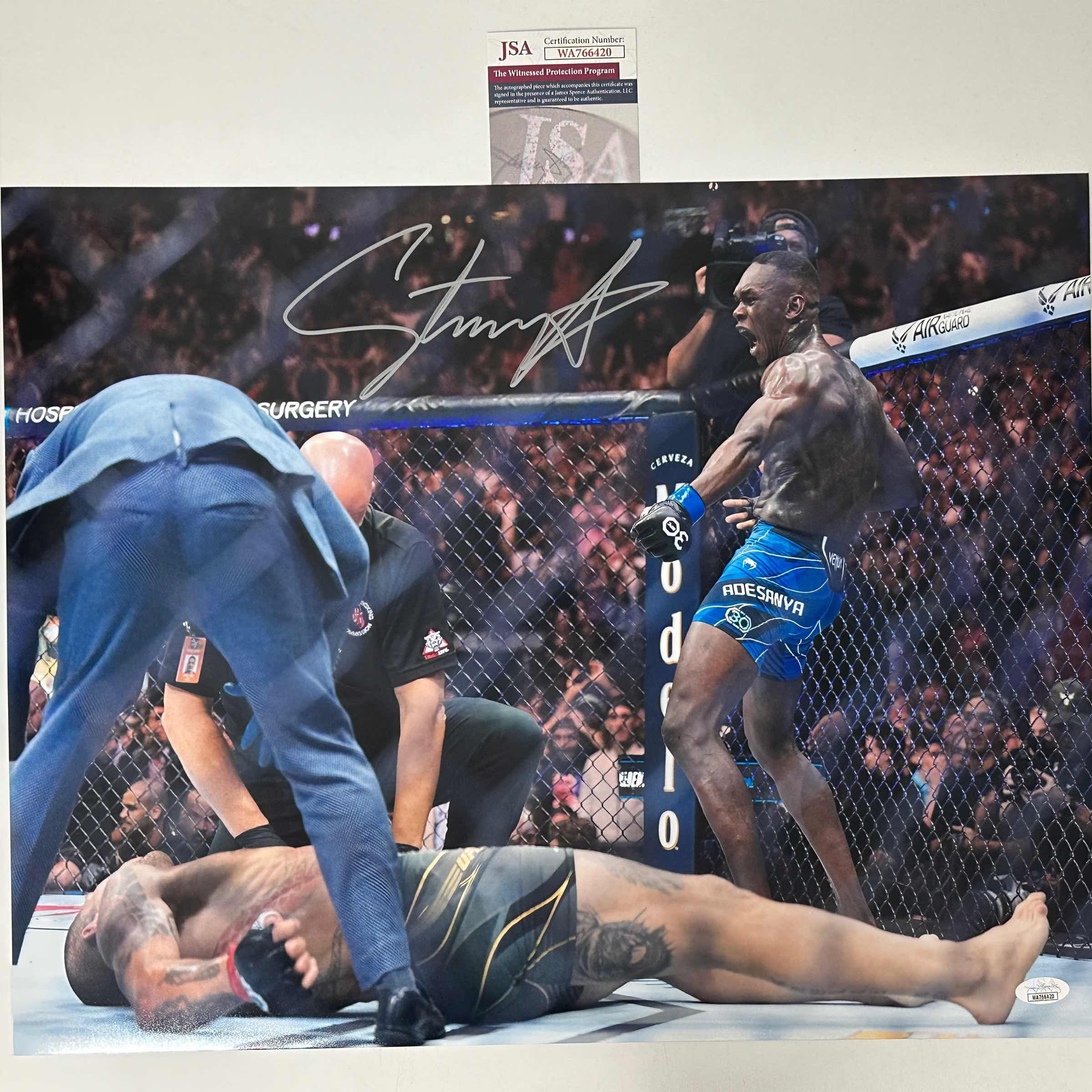 Autographed/Signed Israel Izzy Adesanya UFC MMA Ultimate Fighting 16x20 ...