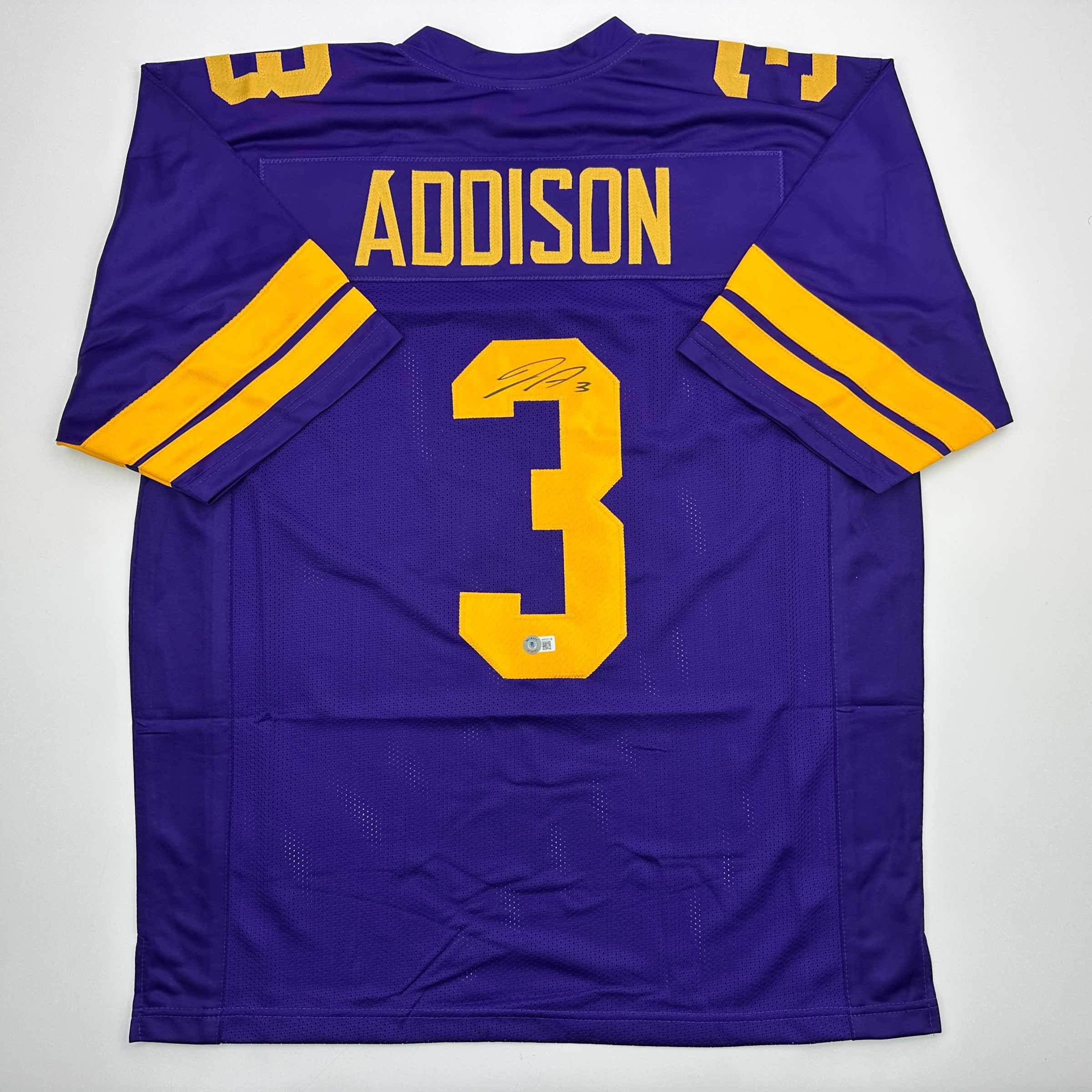 Autographed/Signed Jordan Addison Minnesota Color Rush Football Jersey ...