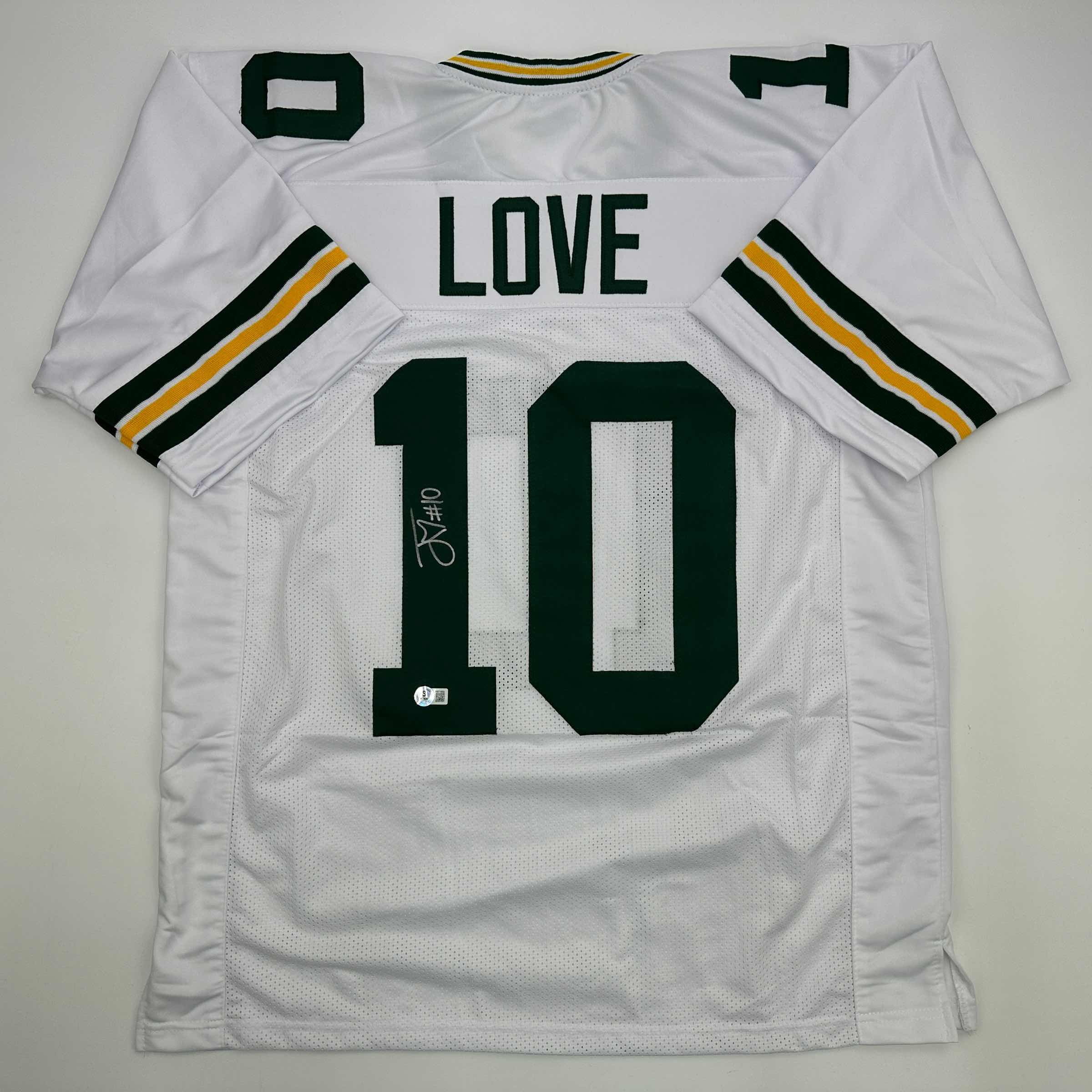 Autographed/Signed Jordan Love Green Bay White Football Jersey Beckett ...