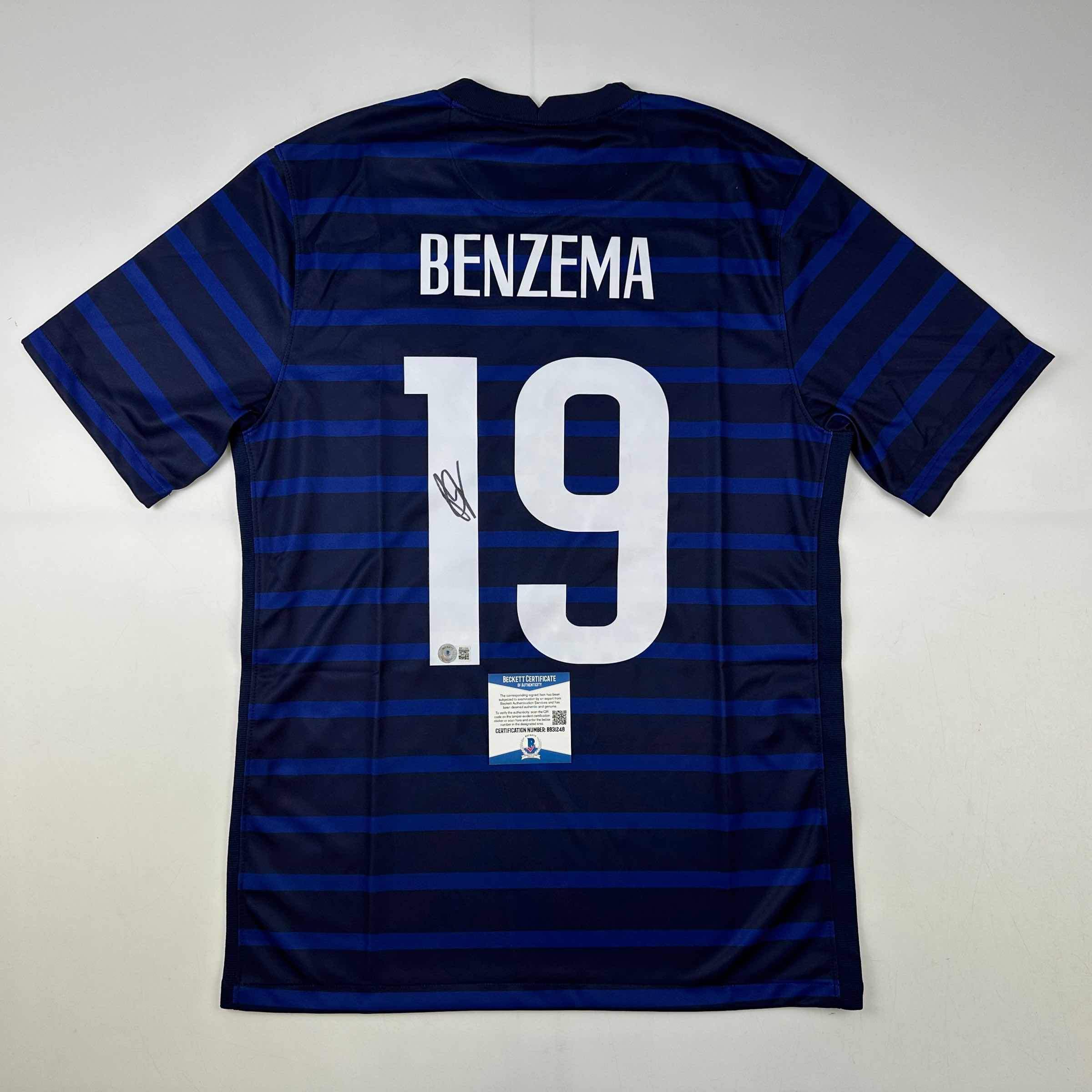 Autographed/Signed Karim Benzema France French National Team Blue ...