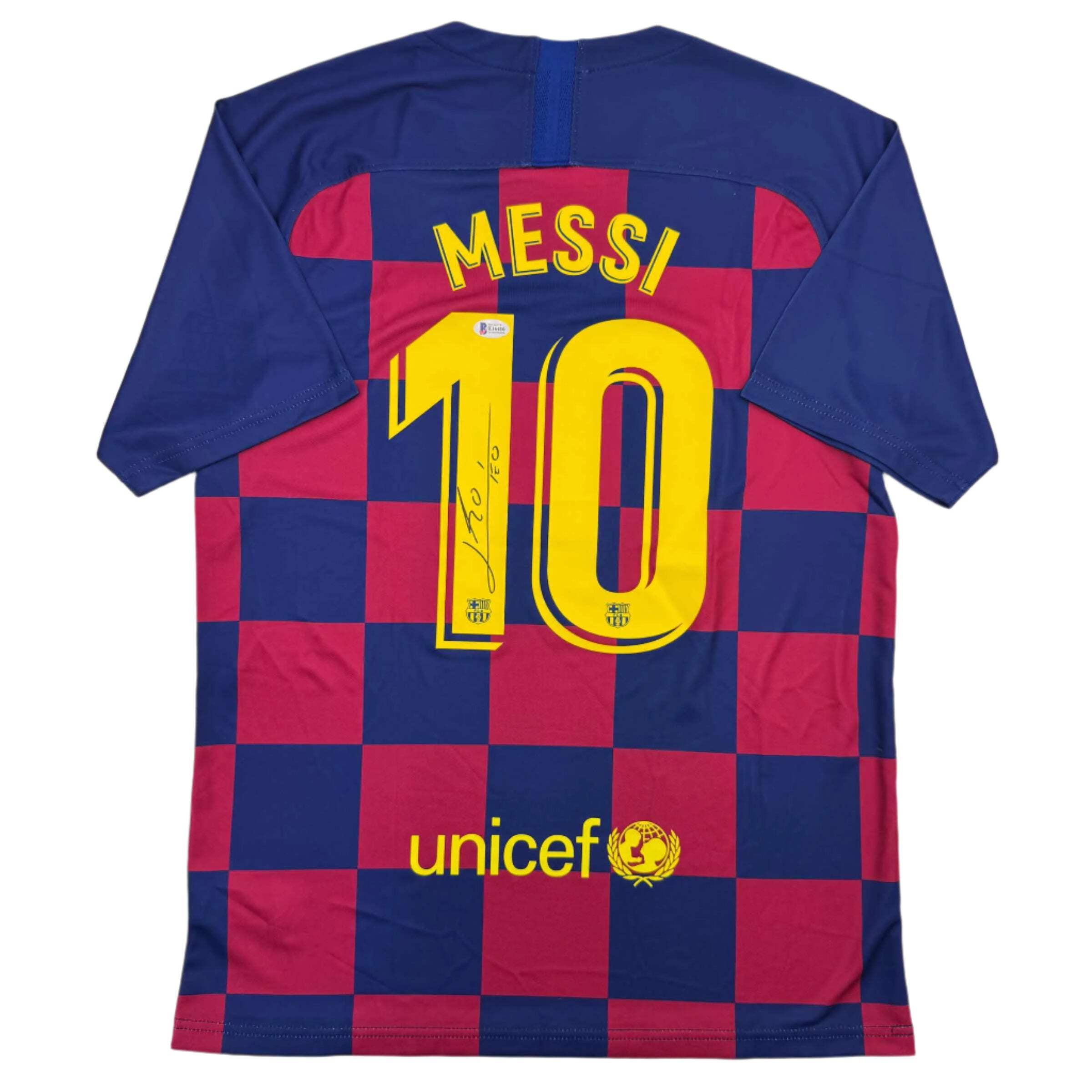 Autographed/Signed Lionel Leo Messi FC Barcelona Soccer Jersey Beckett ...