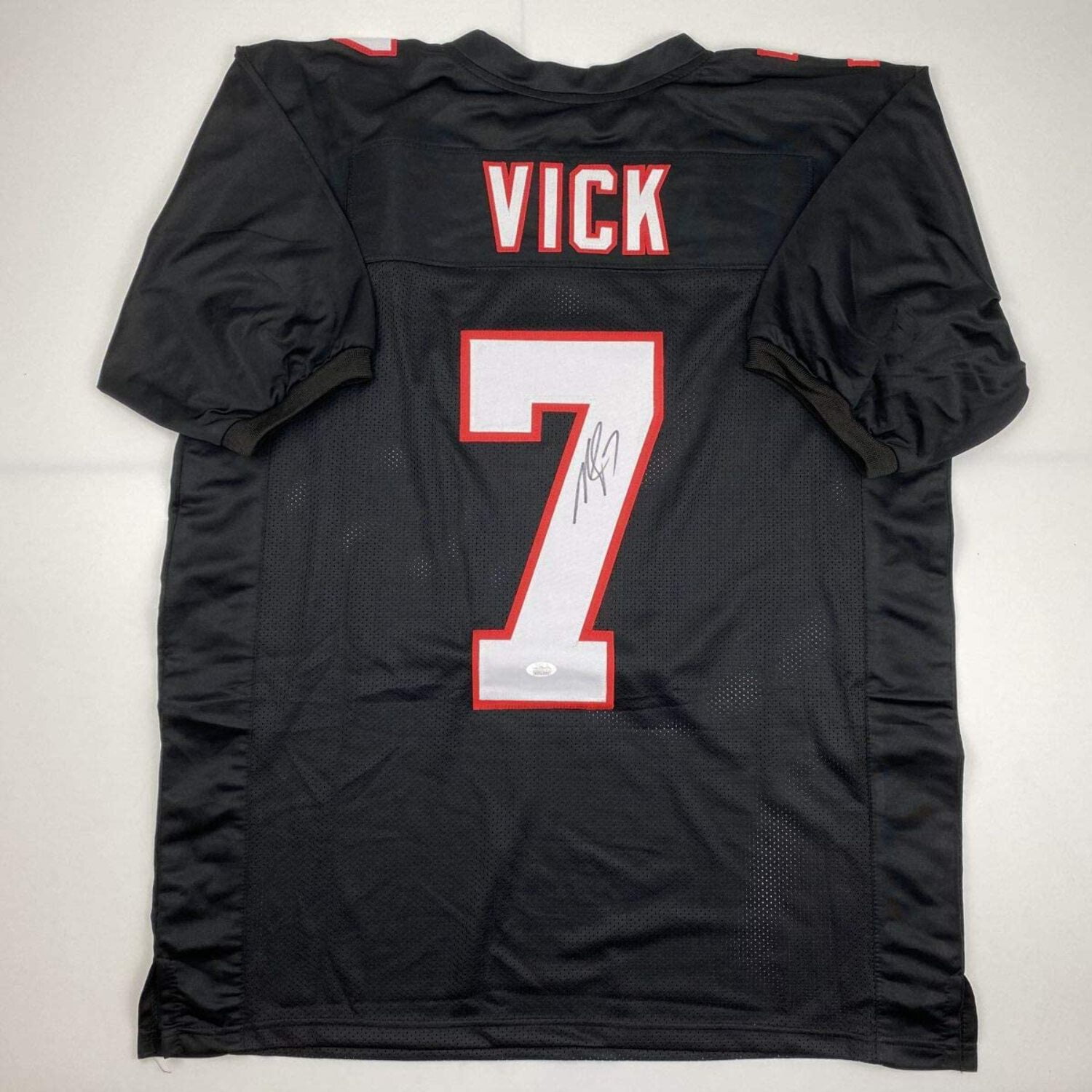 Autographed/Signed Michael Mike Vick Atlanta Retro Black Football ...
