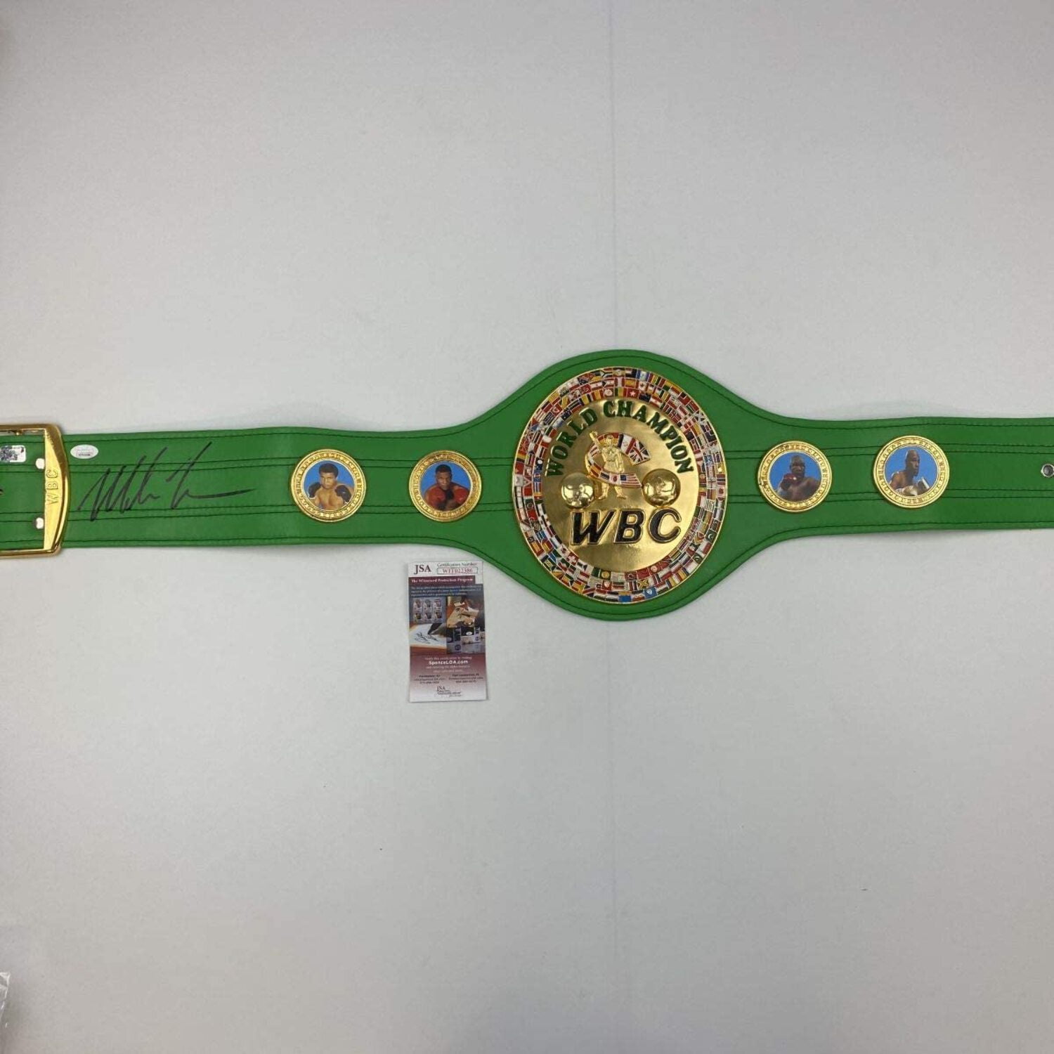 Autographed/Signed Mike Tyson WBC Green Boxing Replica Championship ...