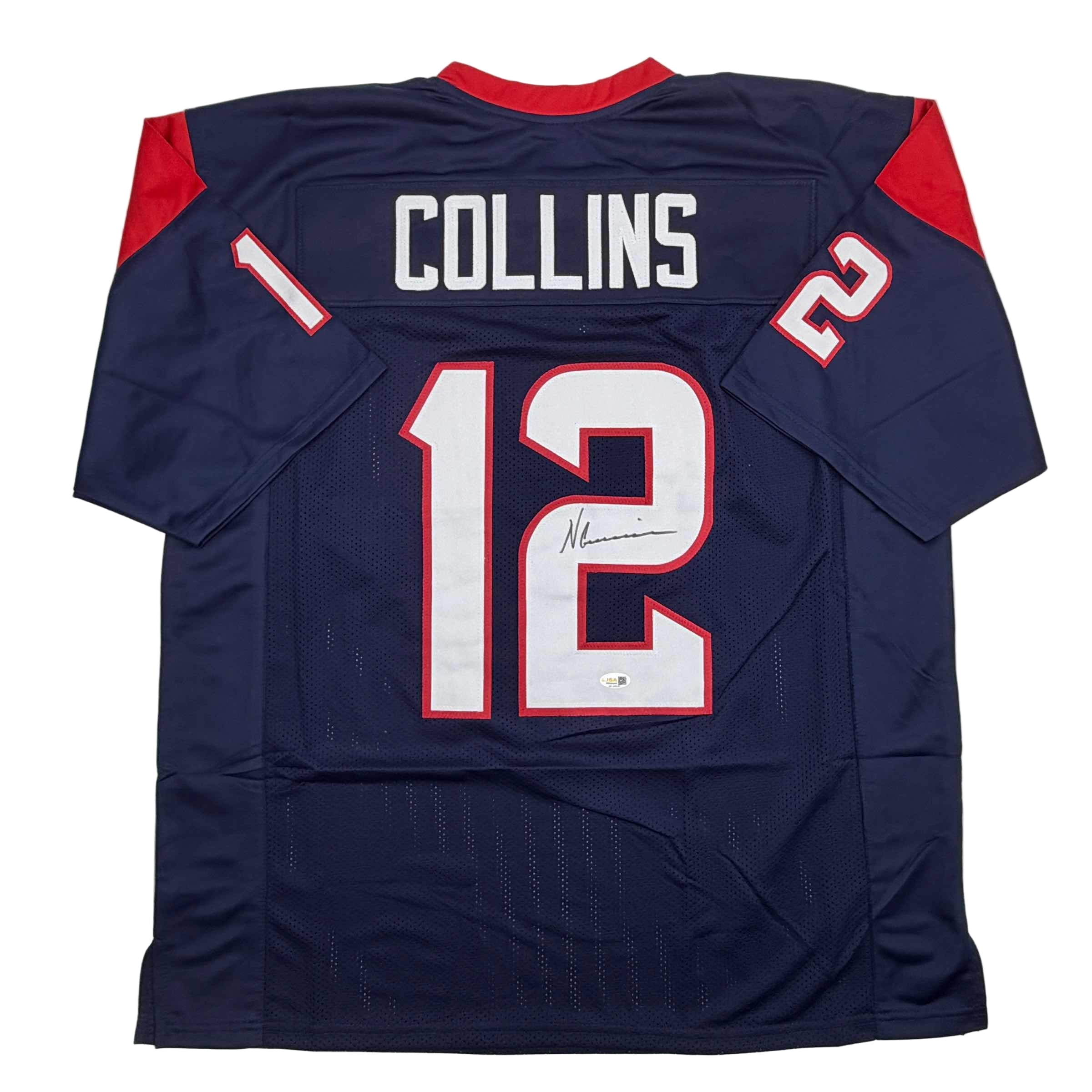 Autographed/Signed Nico Collins Houston Blue Rookie Football Jersey JSA ...
