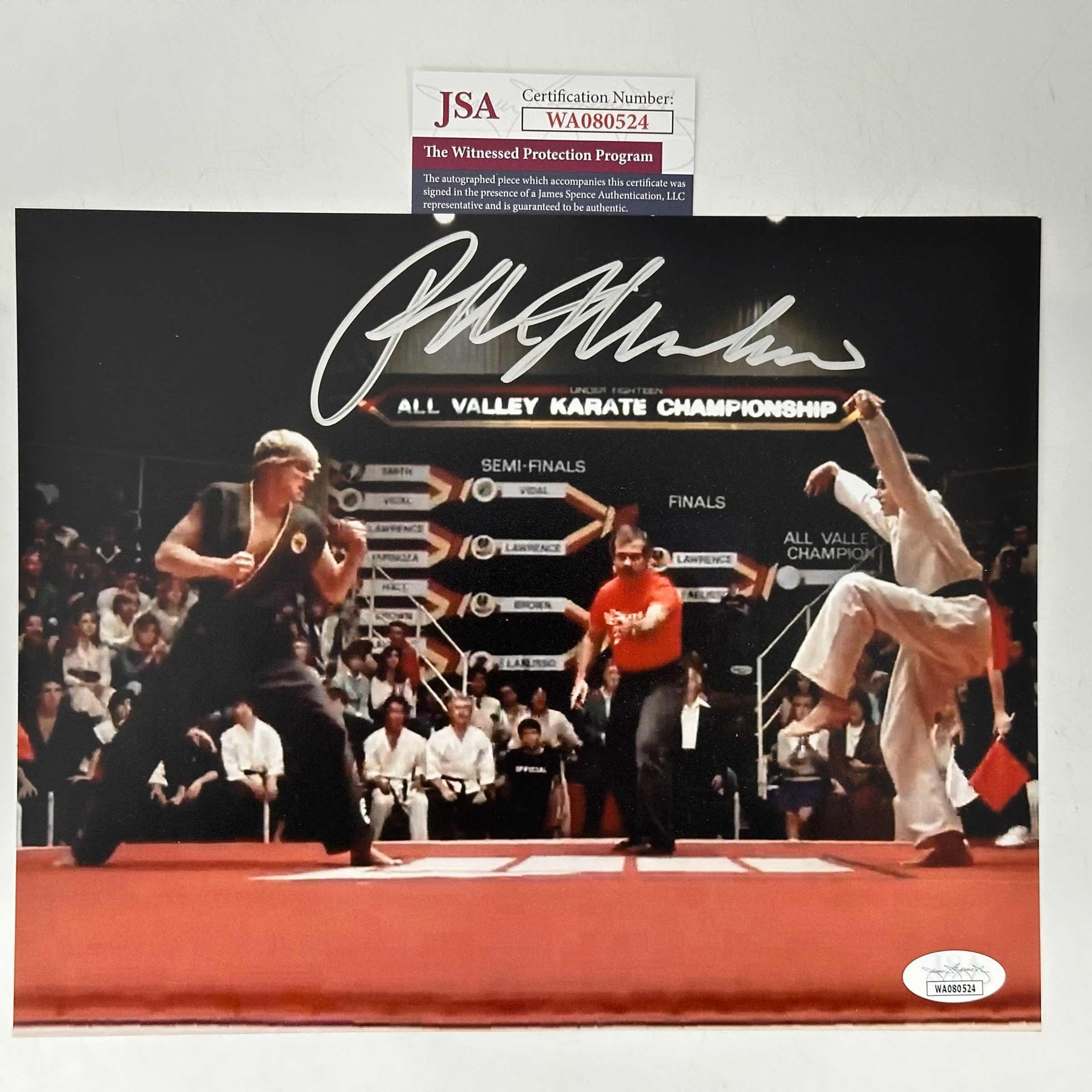 Autographed/Signed Ralph Macchio The Karate Kid Crane Kick 8x10 Photo ...