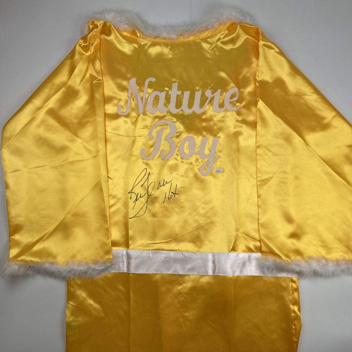 Autographed/Signed Ric Flair Nature Boy Yellow WWE Replica Wrestling ...