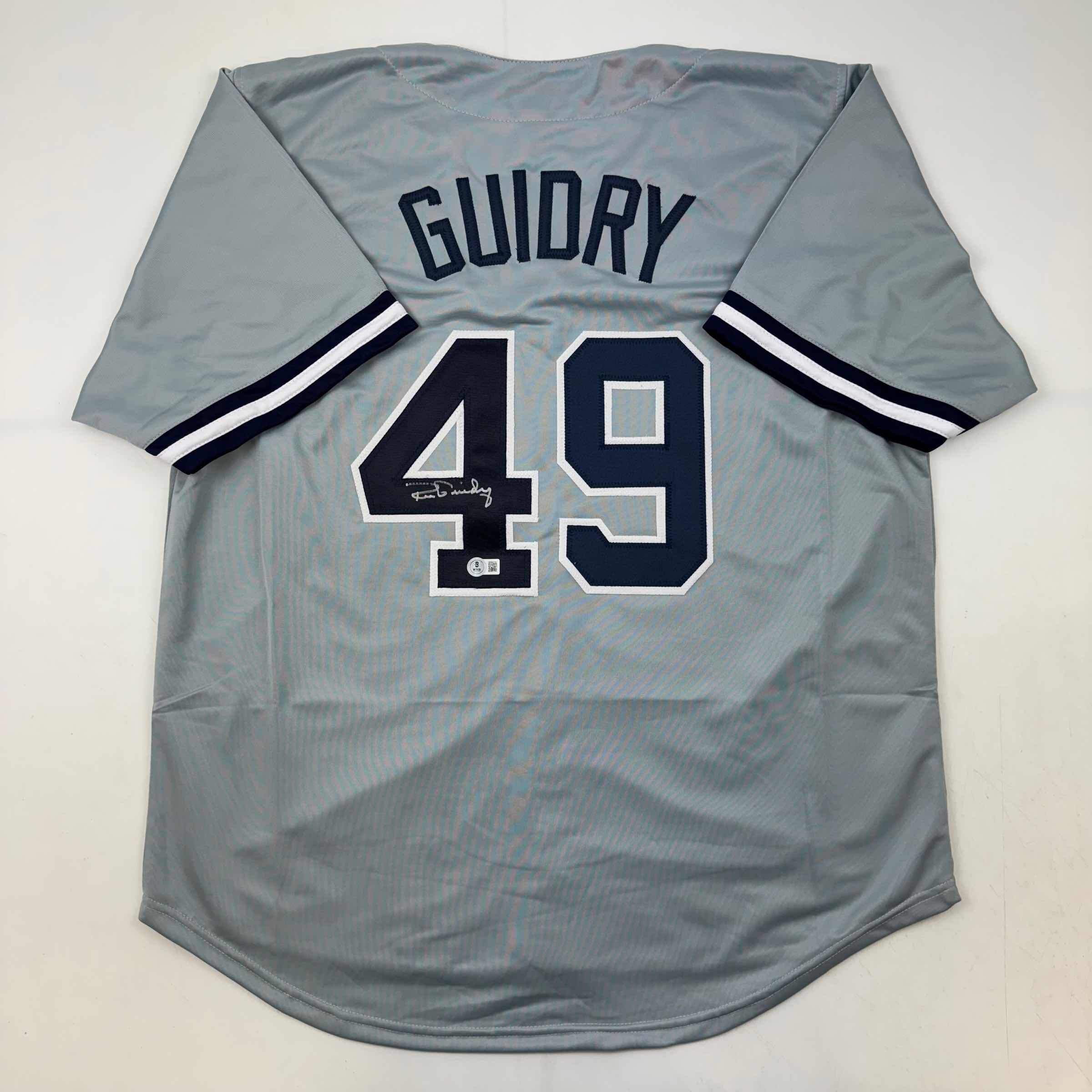 Autographed/Signed Ron Guidry New York Grey Baseball Jersey Beckett BAS ...