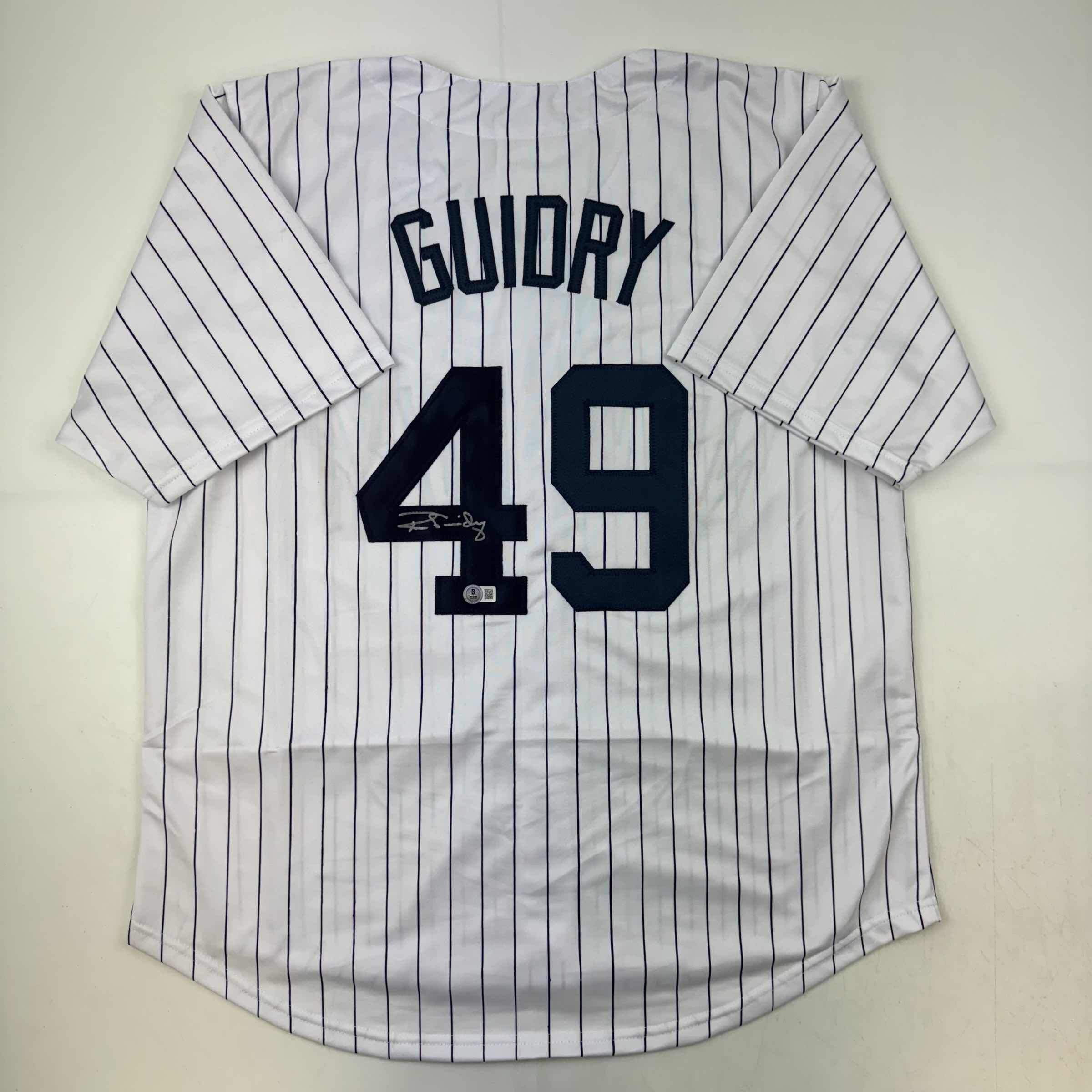 Autographed/Signed Ron Guidry New York Pinstripe Baseball Jersey ...