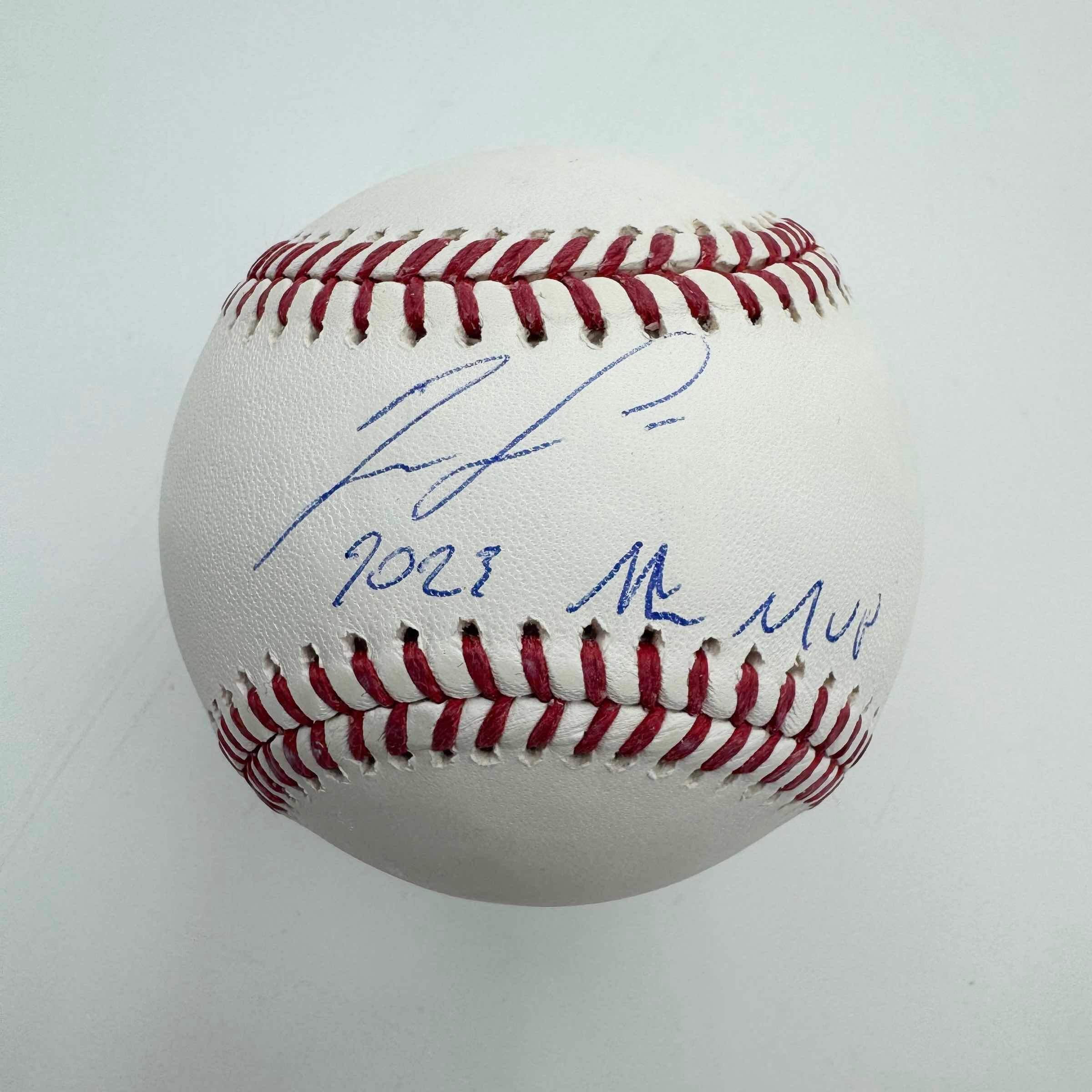 Autographed/Signed Ronald Acuna Jr. "2023 NL MVP" Rawlings Official ...