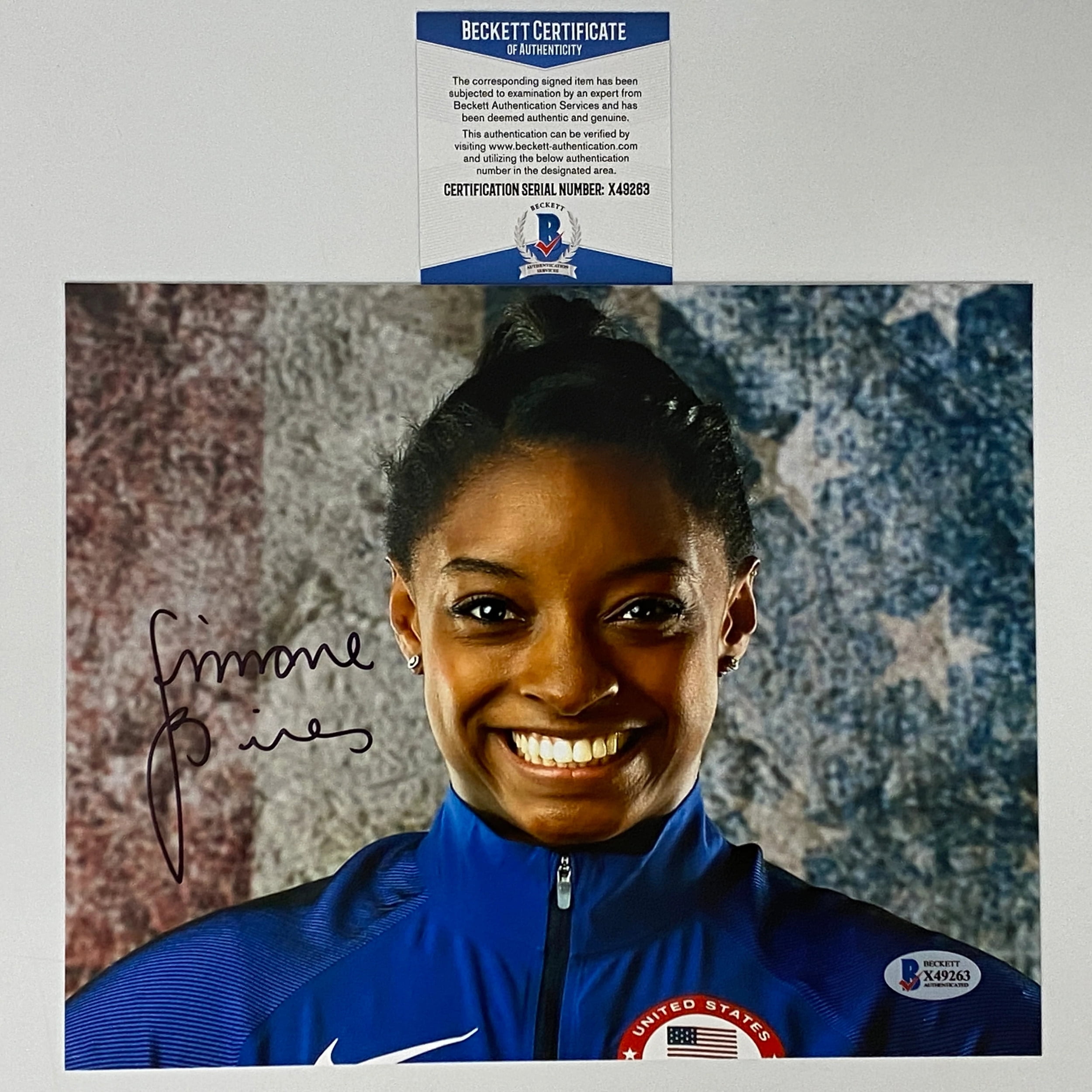 Autographed/Signed Simone Biles Olympic Gymnast 8x10 Gymnastics Photo ...