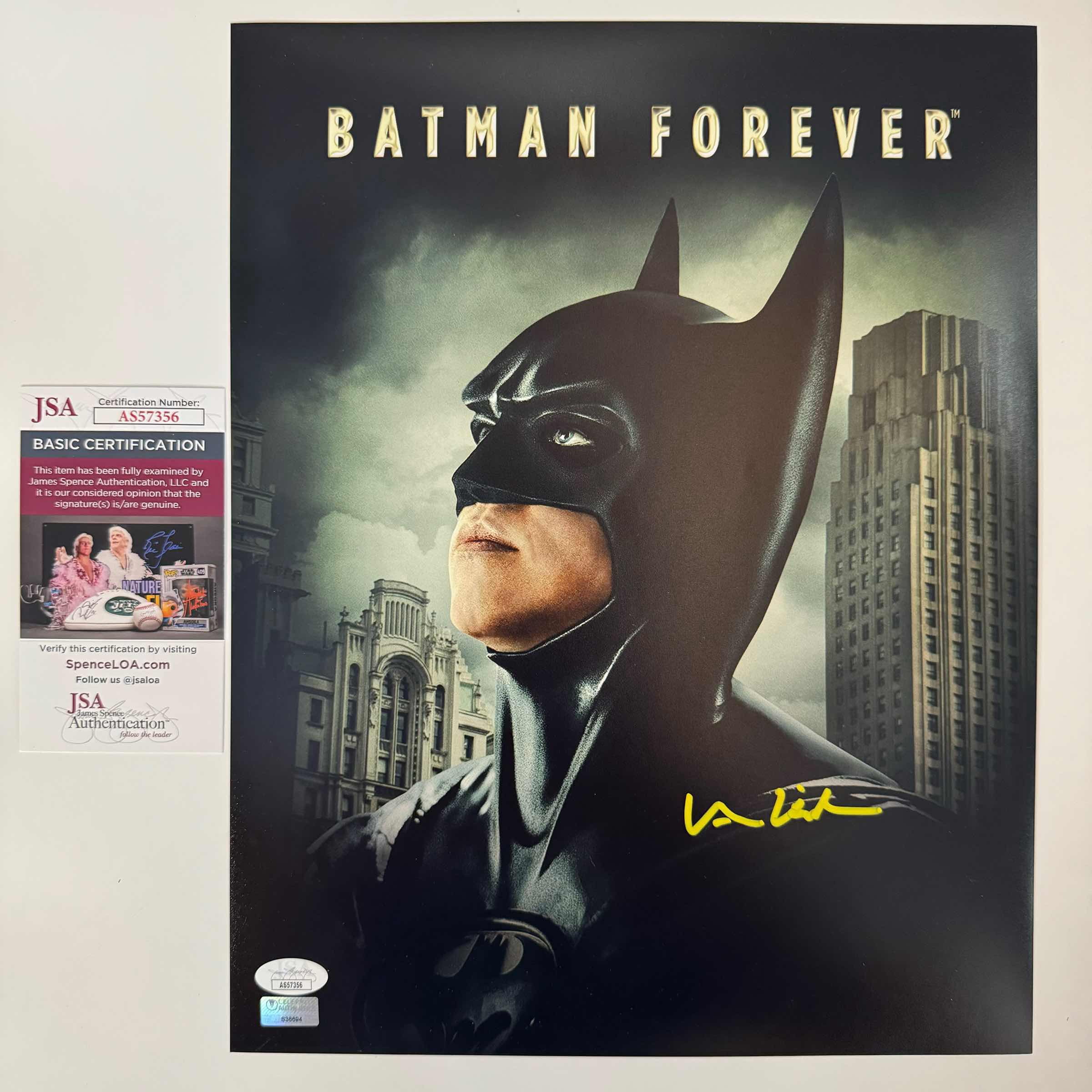 Autographed/Signed Val Kilmer Batman Movie 11x14 Photo JSA COA ...