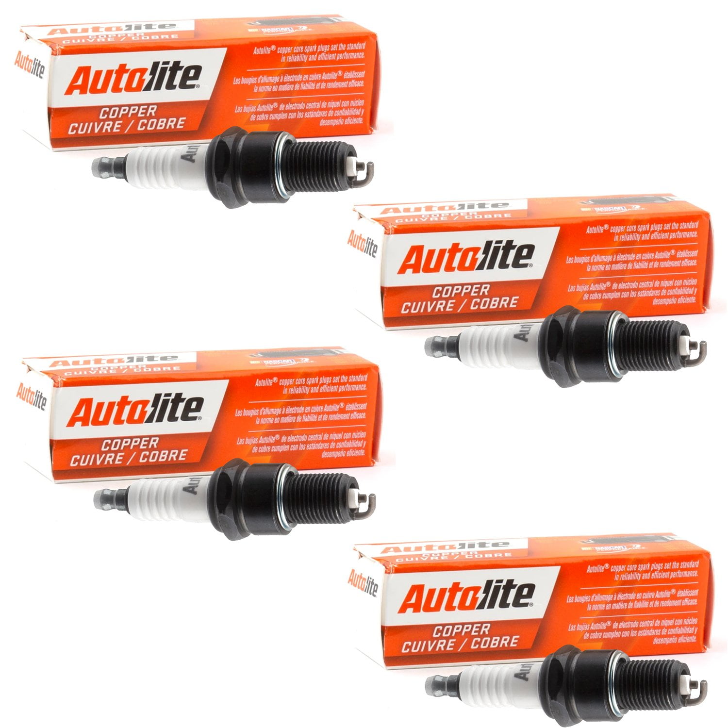 Autolite 255 Copper Core Spark Plugs - 4 Pack - Walmart.com