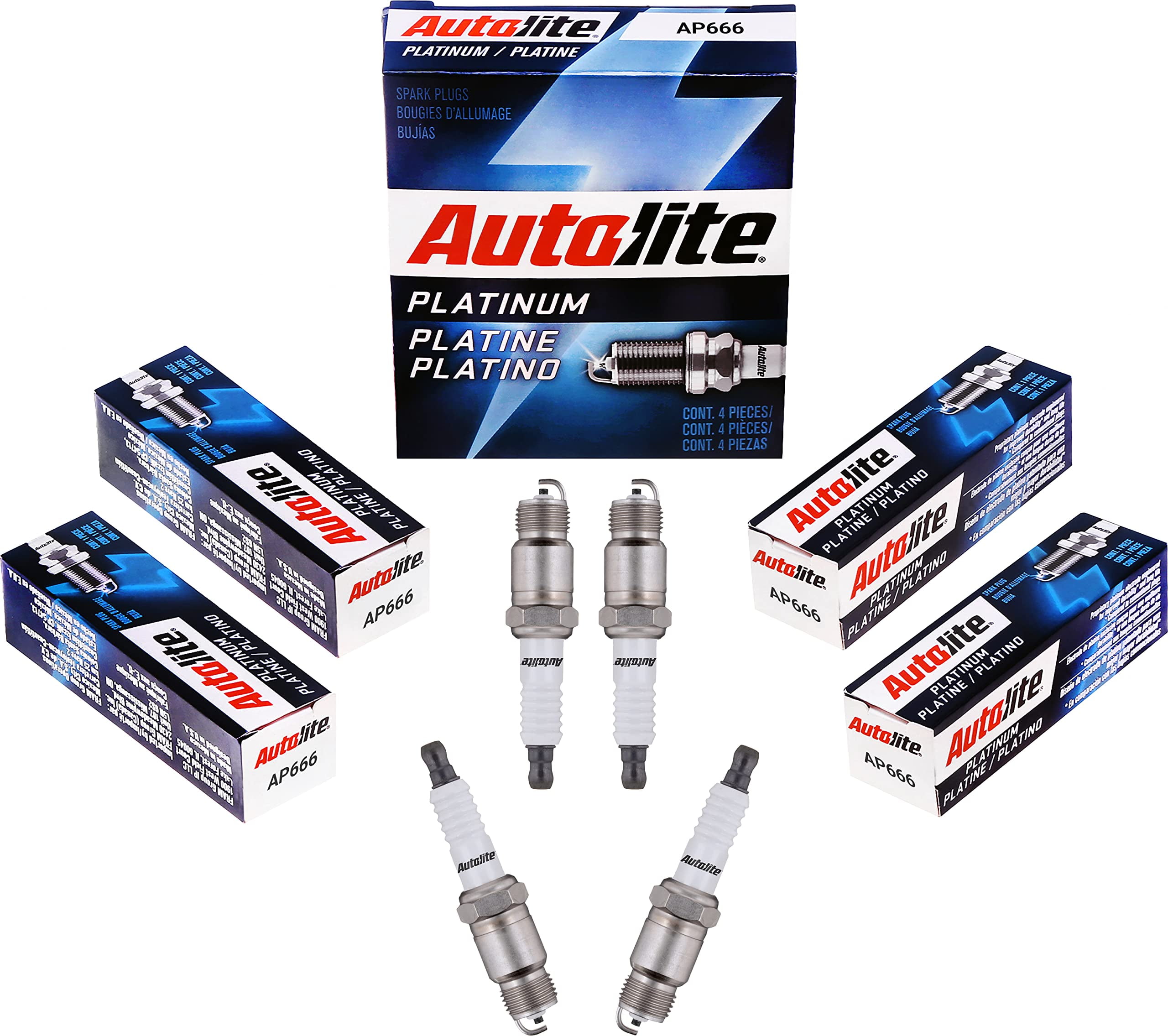 Autolite Platinum AP666 Automotive Replacement Spark Plugs (4 Pack ...