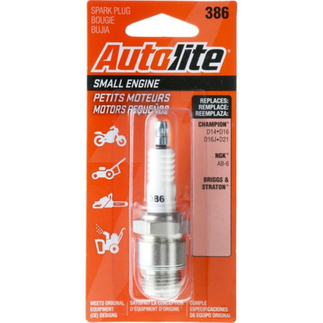 Autolite Small Engine Spark Plug, 386 for Select Construction, Farm and ...