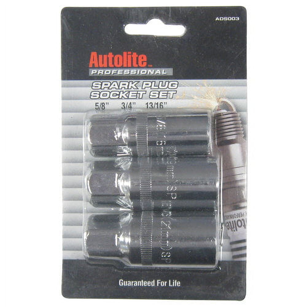 Autolite Spark Plug Socket Set - 5/8, 3/4, 13/16 Sizes - Walmart.com
