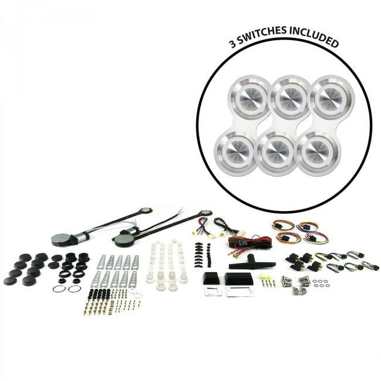 Autoloc AUTPW46BBB233 2-Door Power Window Kit with 3 Retro Billet ...