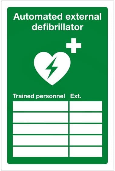 Automated External Defibrillator Sign - Safe Condition Metal Sign 8 x ...