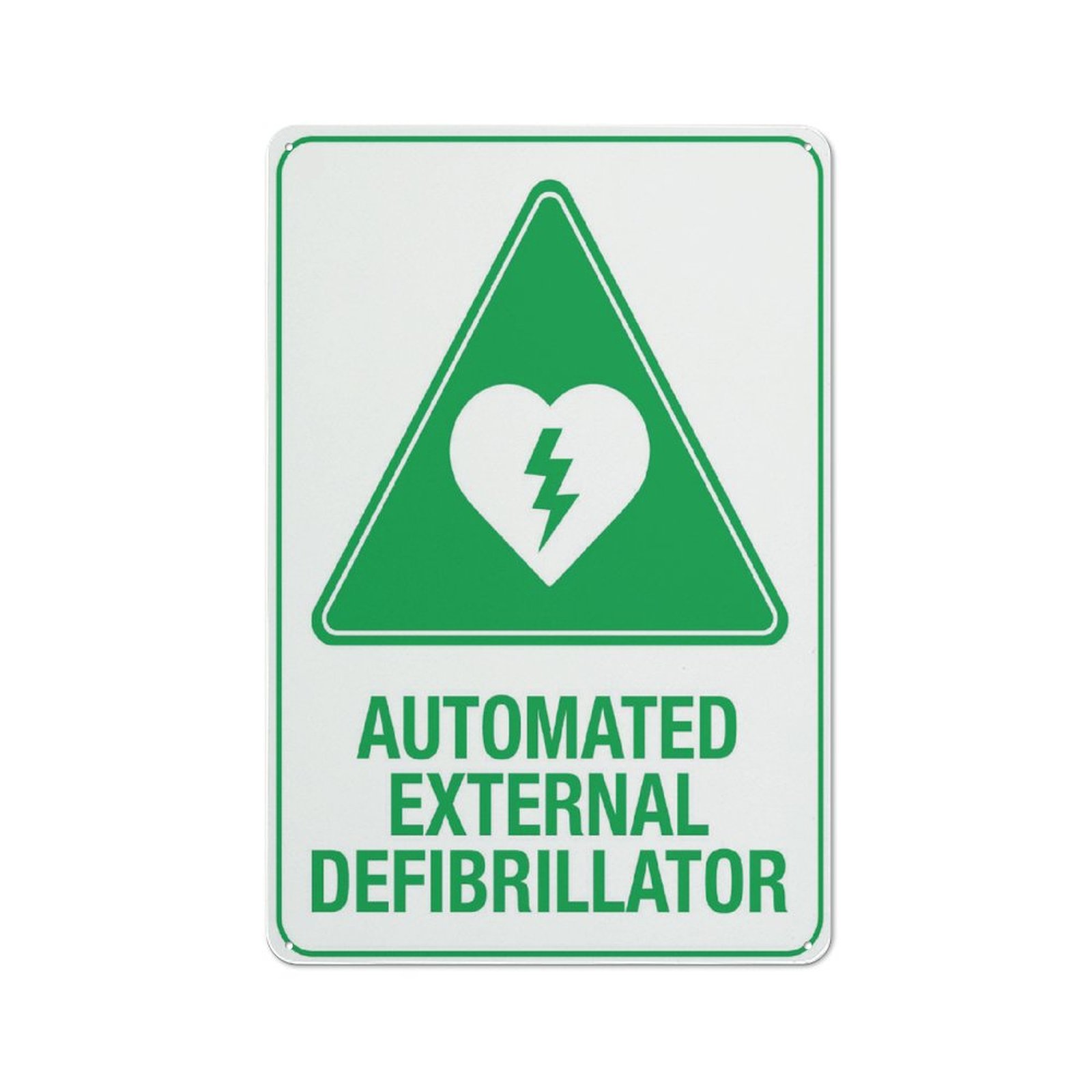 Automated External Defibrillator Triangle Sign 12 X 8 Inch Metal Sign ...