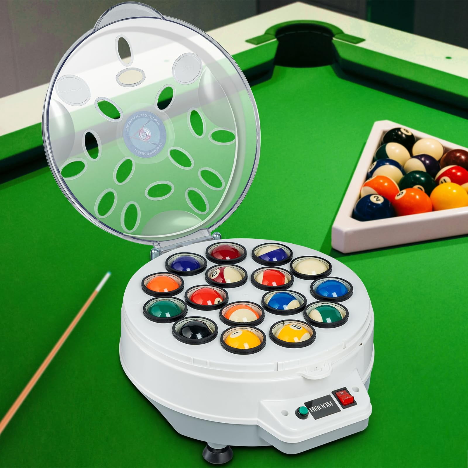 Automatic 16 Balls Billiard Cleaner, 110V Pool Ball Polishing Machine ...