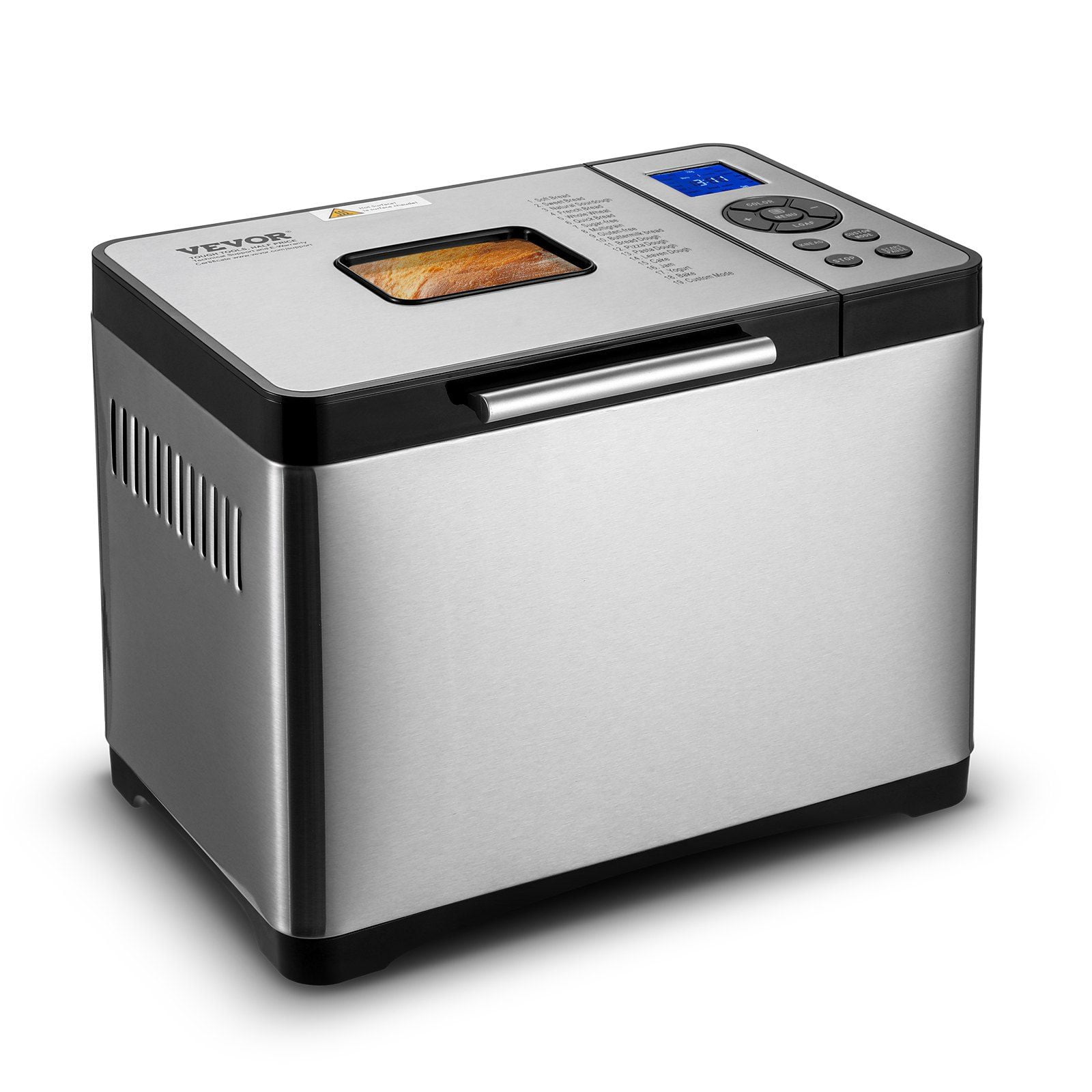 Automatic 2LB Bread Maker – 19-in-1 Dough Machine with Nonstick Coating ...
