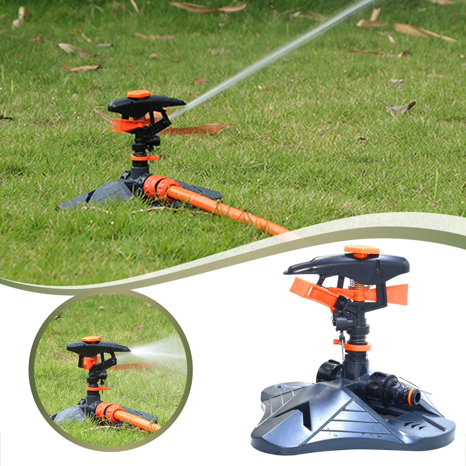 Automatic 360 Degree Rotating Garden Sprinkler | Adjustable Lawn Water ...