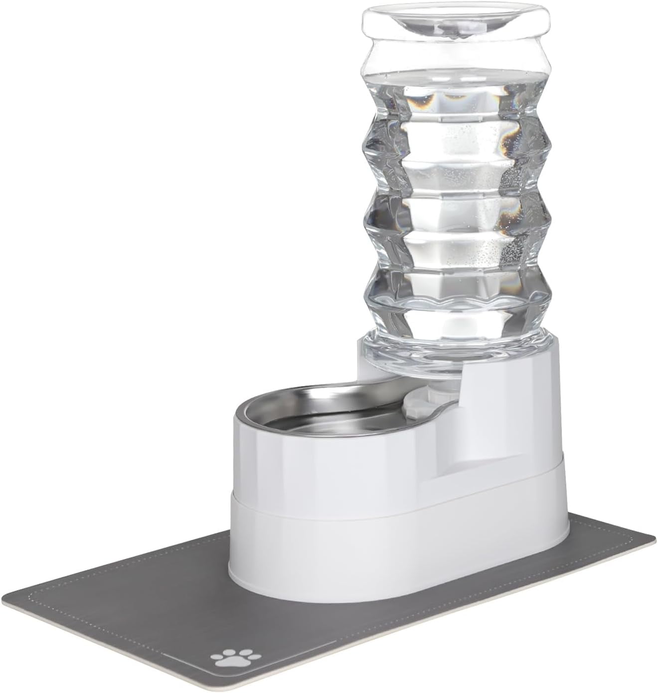 Automatic Water Feeder, Stainless Steel Pet Waterer with Waterproof Pad ...