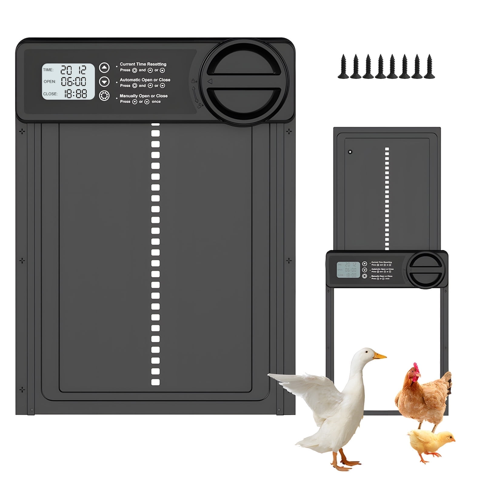 Automatic Aluminum Alloy Chicken Coop Fits 50 Chickens,13'' Induction ...