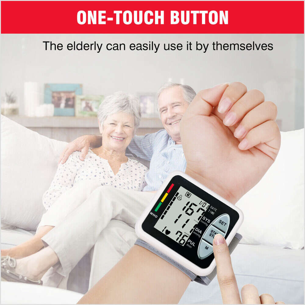 Automatic Arm Blood Pressure Monitor Digital BP Cuff Pulse Heart Rate ...