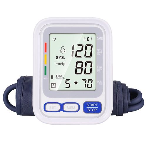 Automatic Arm Blood Pressure Monitor Digital BP Cuff Pulse Heart Rate ...