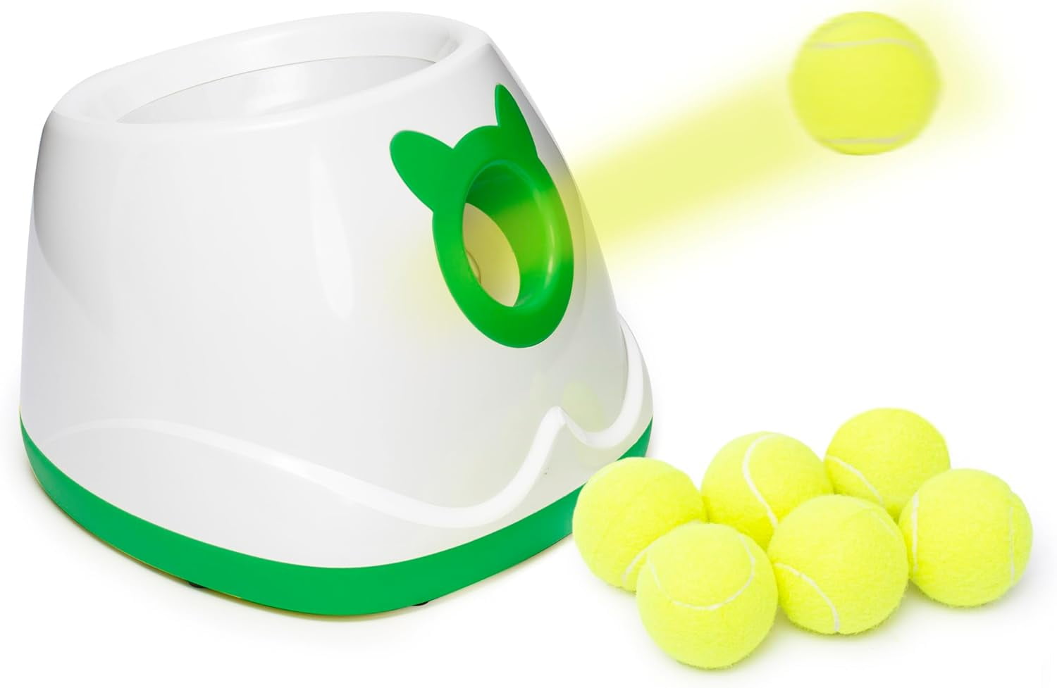 Automatic Ball Launcher, Adjustable Launch Distance, Including 6 2-inch ...