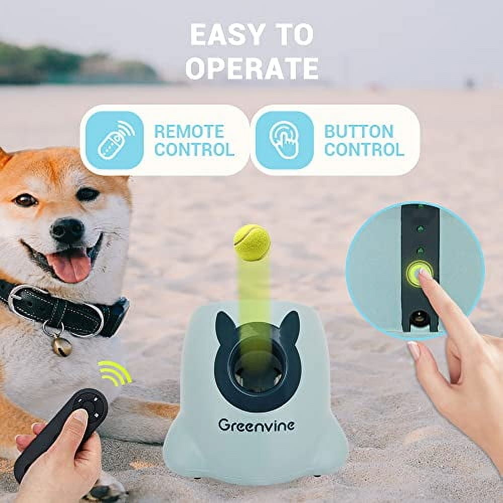 Automatic Ball Launcher for Dogs Interactive Ball Thrower Fetch it ...