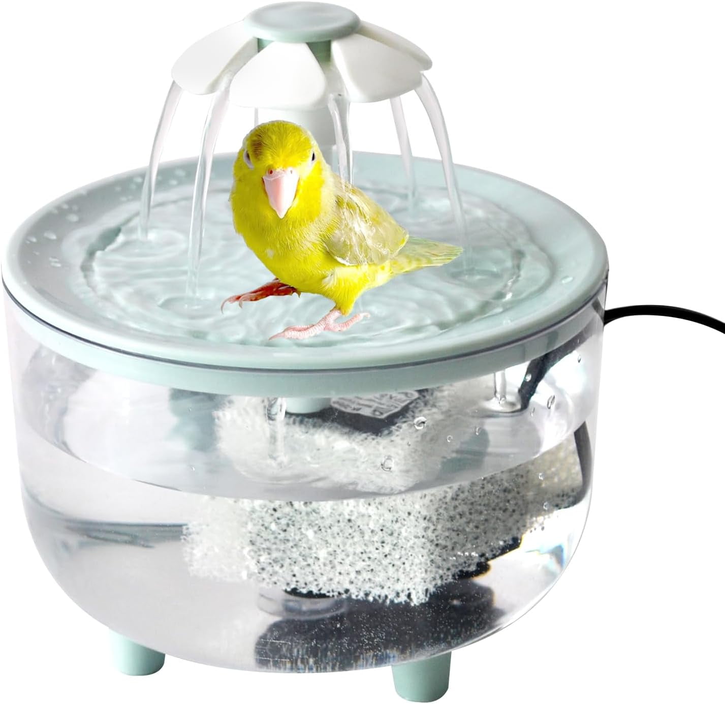 Automatic Bath for Birds,Parrot Bathtub with Petal Fountain Circulating ...