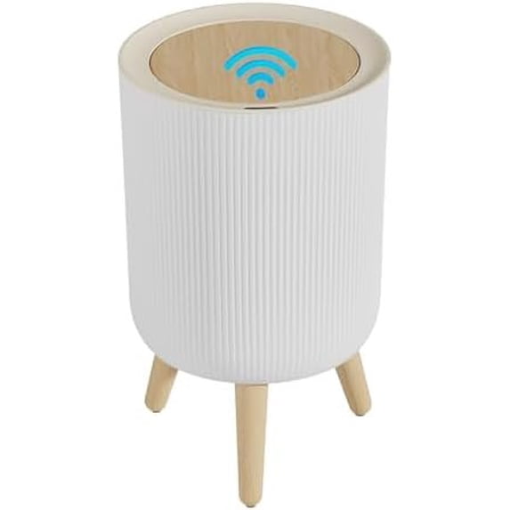 Automatic Bathroom Small Trash Can with Lid, 2.38 Gal Motion Sensor ...