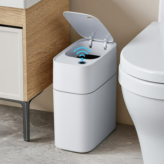 Automatic Bathroom Trash Can,3.5 Gallon Touchless Garbage Can with ...
