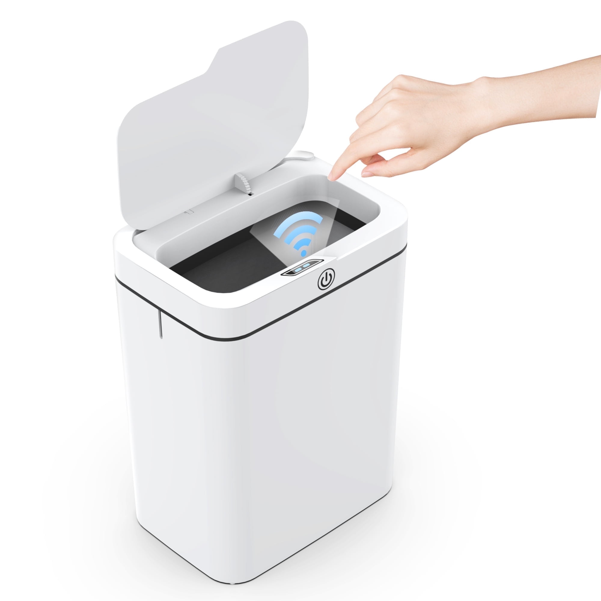 Cshidworld Automatic Bathroom Trash Can, 3.95 Gallon Touchless Bin ...