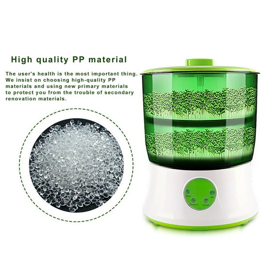 Automatic Bean Sprouts Machine 110V Electric Sprouts Maker Kits 2-Layer ...