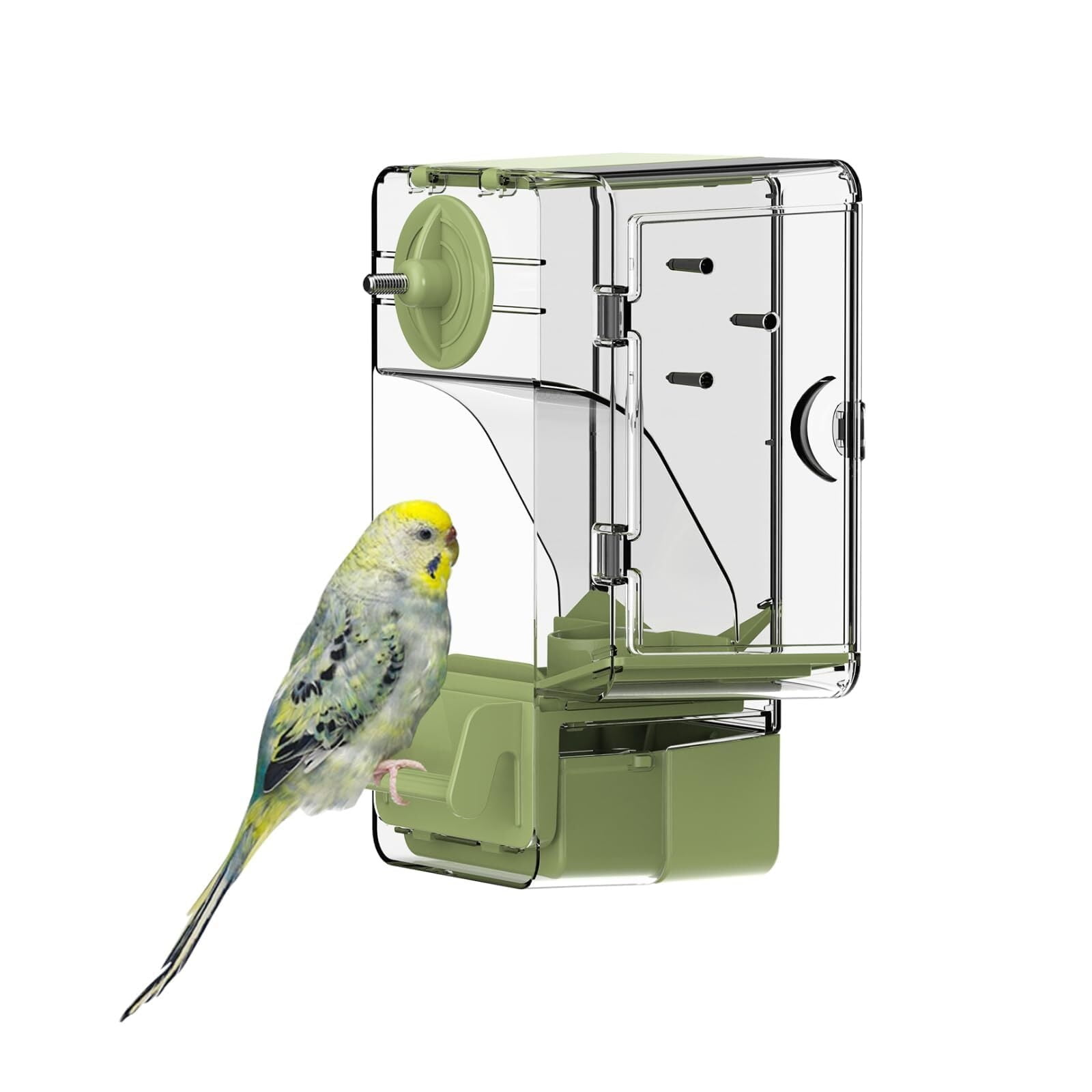 Automatic Bird Feeder, Bird Cage Feeder with Perch Multi-Functional ...