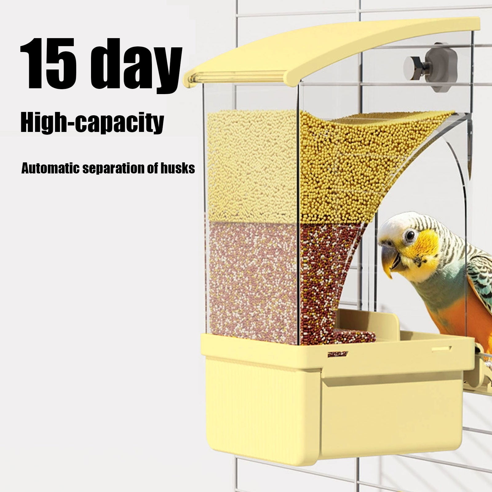 Automatic Bird Feeder Husk Separation No Blowing Shells Splashes Proof ...