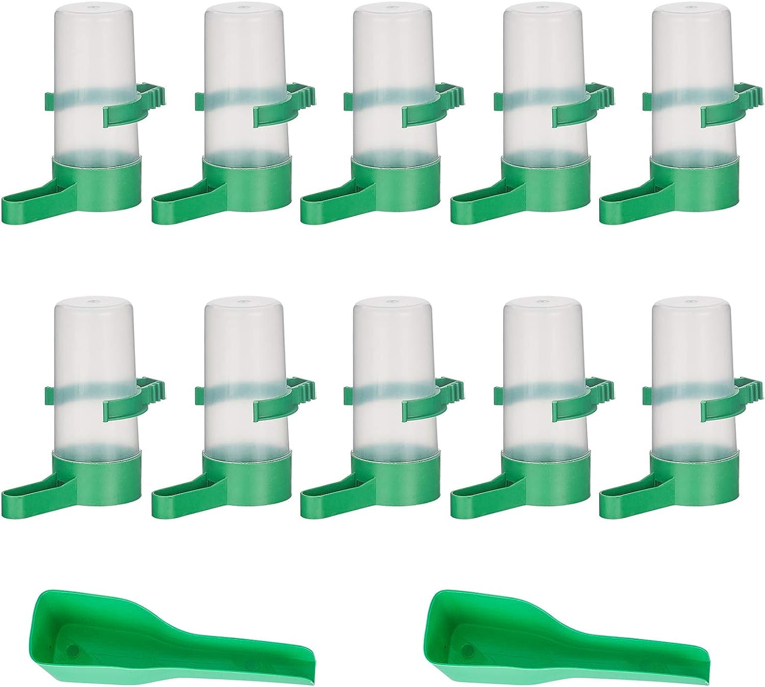 Automatic Bird Water Bottle 10 Pcs 60ml Automatic Bird Feeder and 2 Pcs ...
