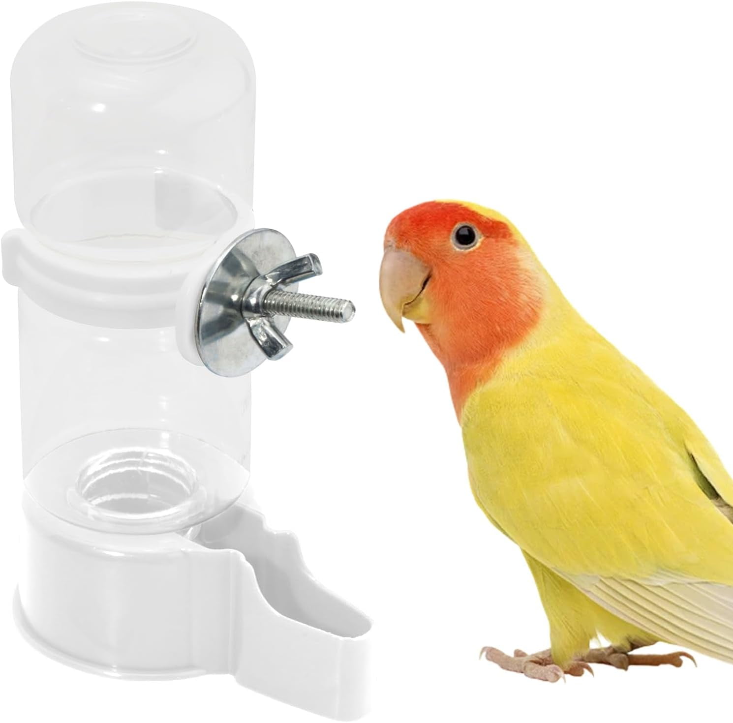 Automatic Bird Water Dispenser, 4.7 Oz Plastic Suspended Bird Waterer ...