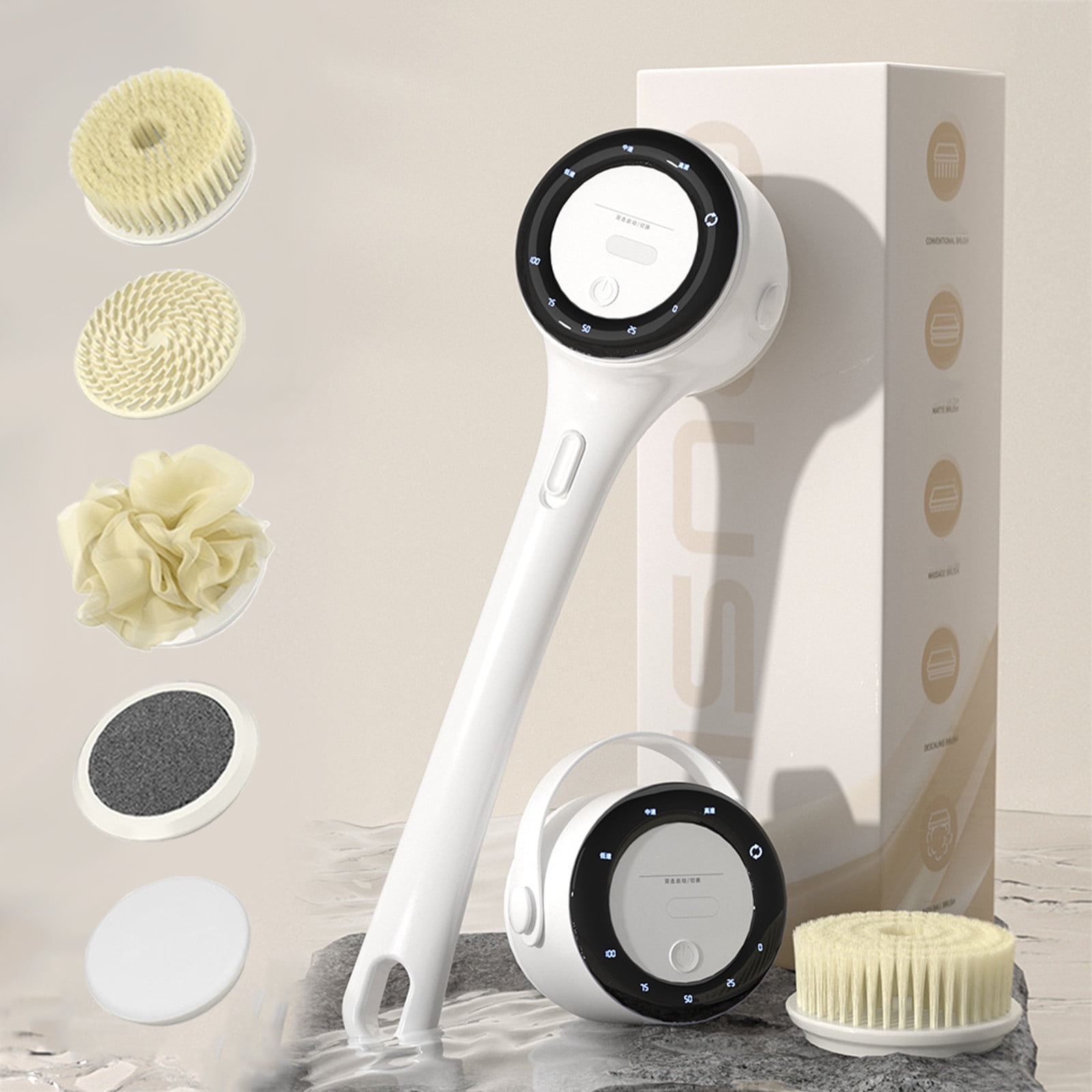 Automatic Body Brush for Shower, Rechargeable Rotating Exfoliating Back ...