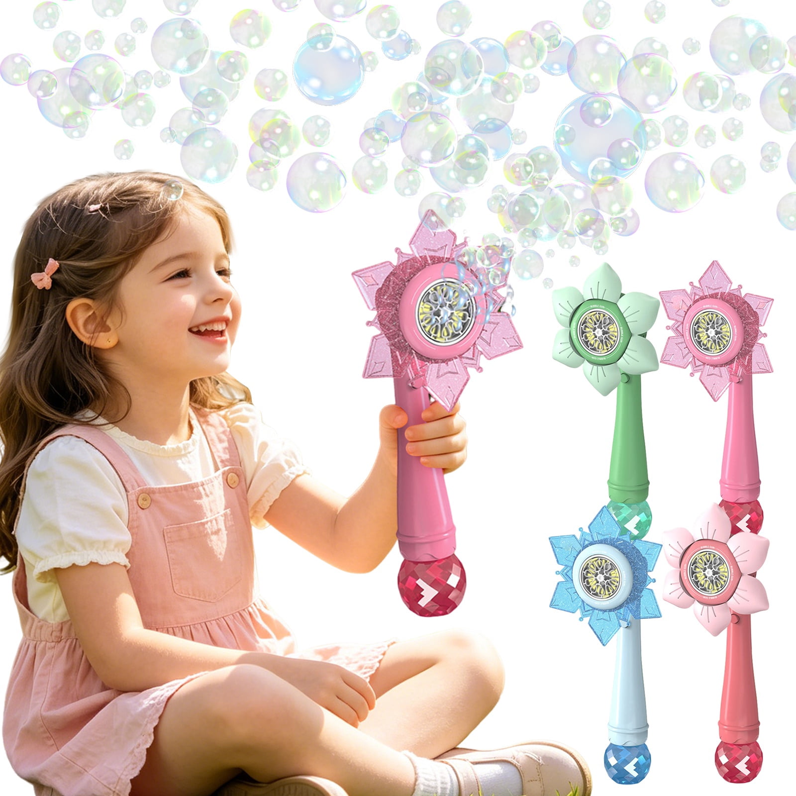 Automatic Bubble Machine,Sunflower Shaped Bubble Maker with Shower ...