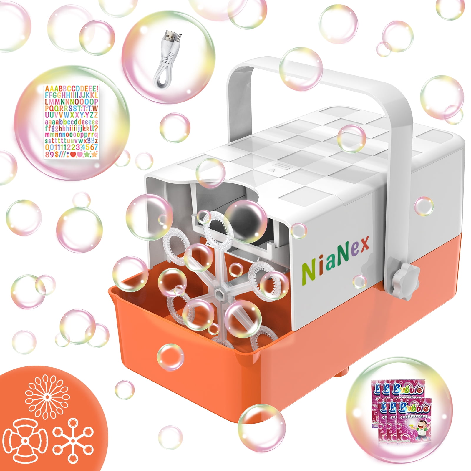 Automatic Bubble Machine for Toddlers, Kids Bubble Machine with 3 ...