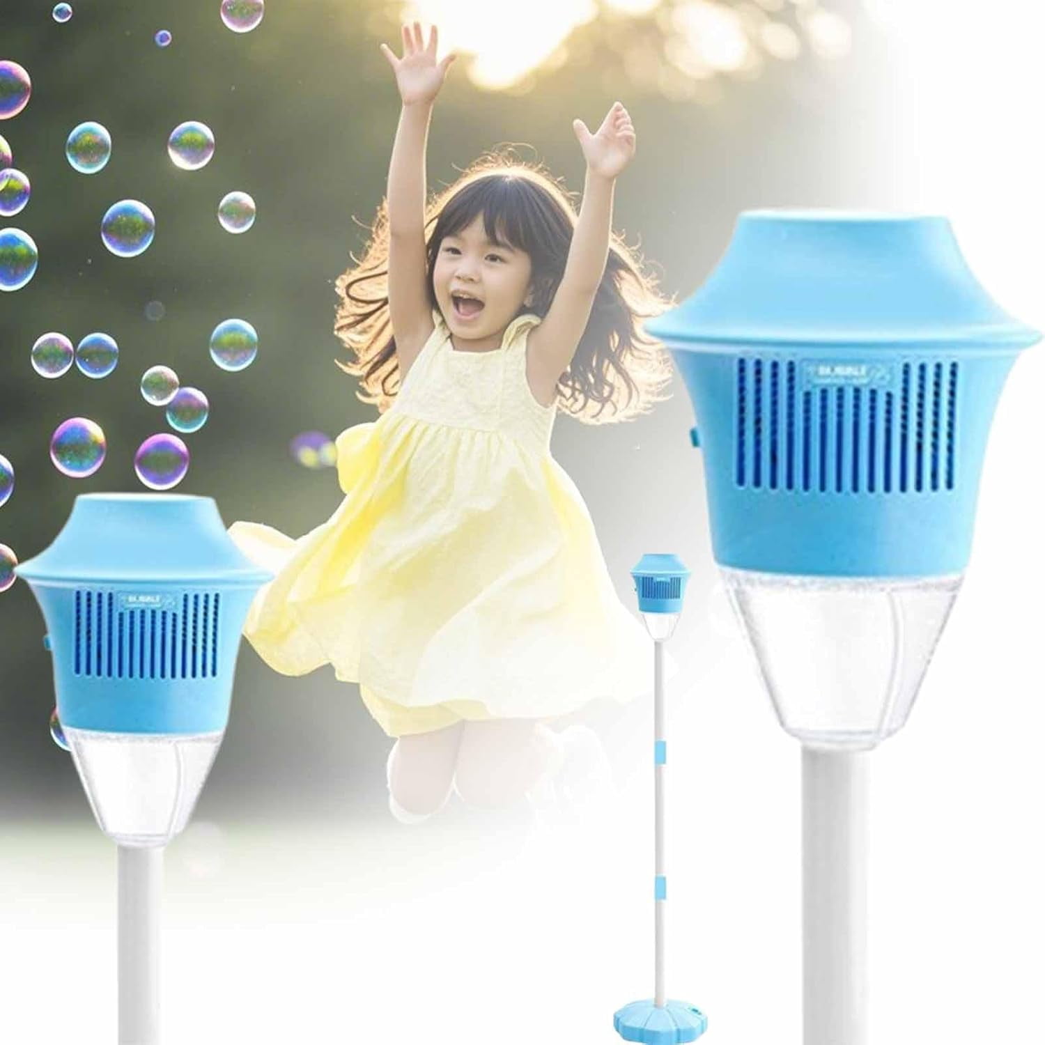 Automatic Bubble Torch Garden Lamp, 2025 New 47 Inch Adjustable Height ...