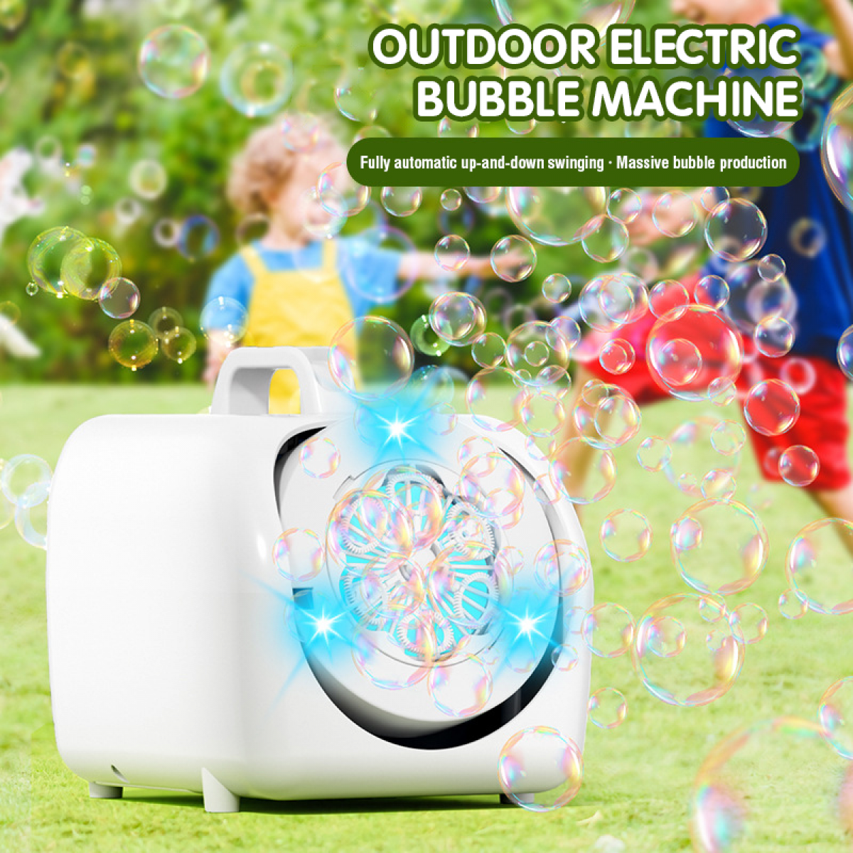 Automatic Bubbles Machine Portable Stage Bubble Maker Blowers with Lights for Adults Weddings ...