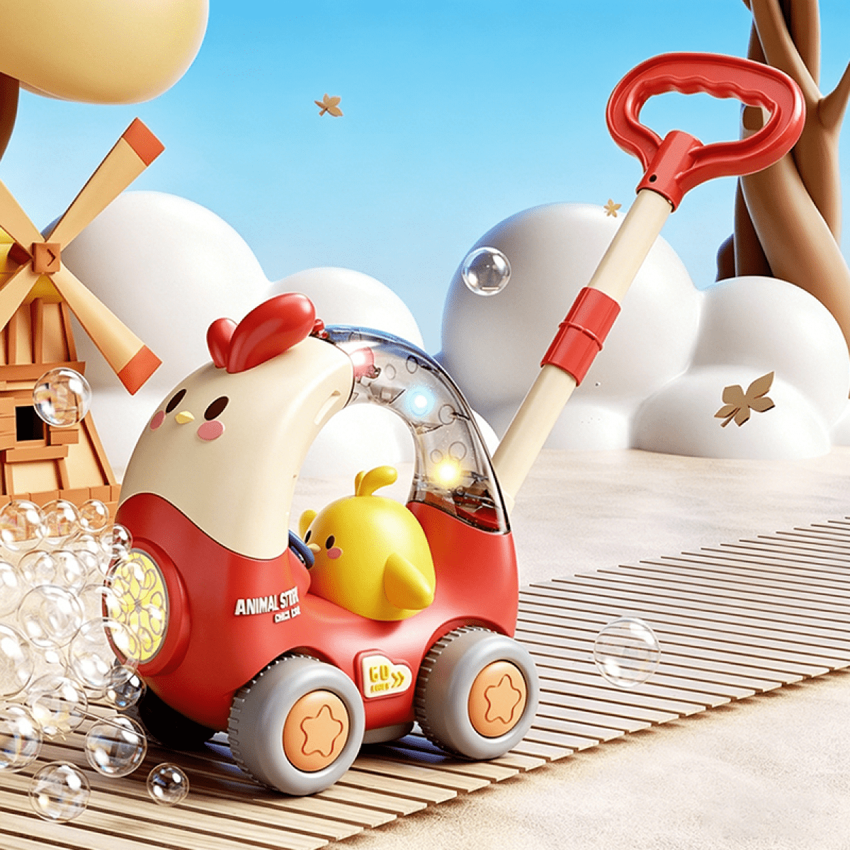 Automatic Bubbles Machine Push or Handheld Chick Bubble Lawn Mover for ...
