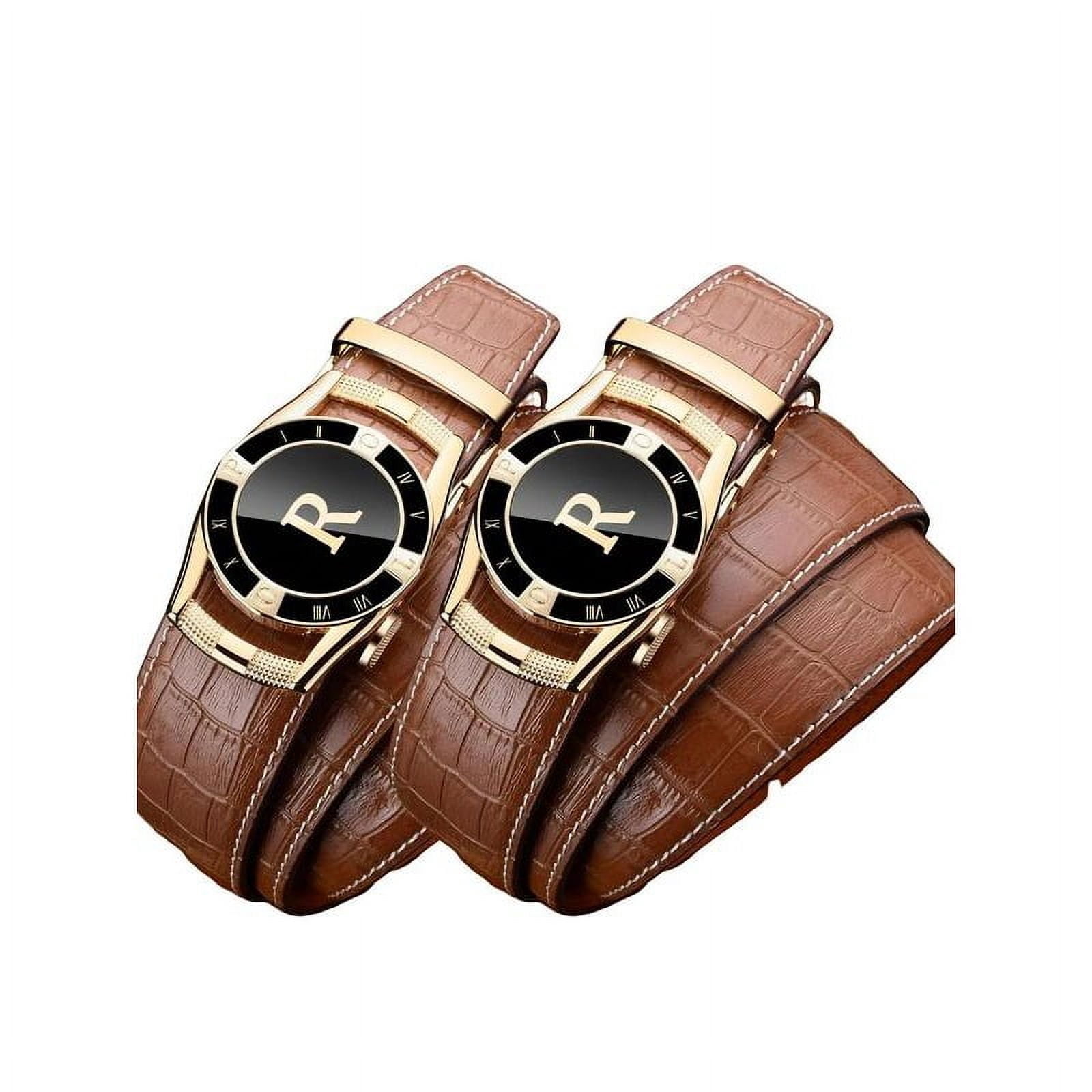 Automatic Buckle Crocodile Embossed Belt for Men, Luxury Men Belts ...