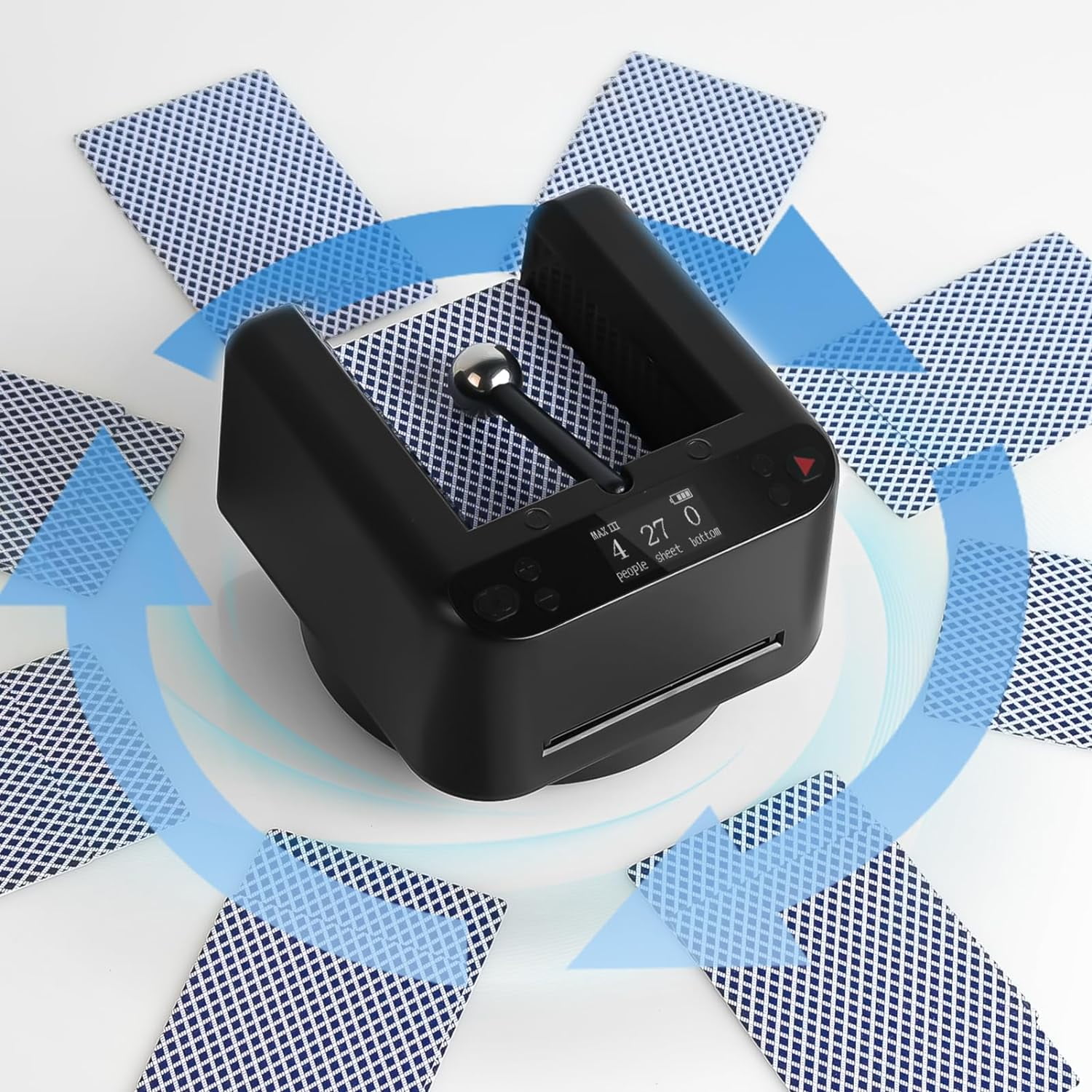 Automatic Card Dealer Machine, 360° Rotating Playing Card Dealer ...